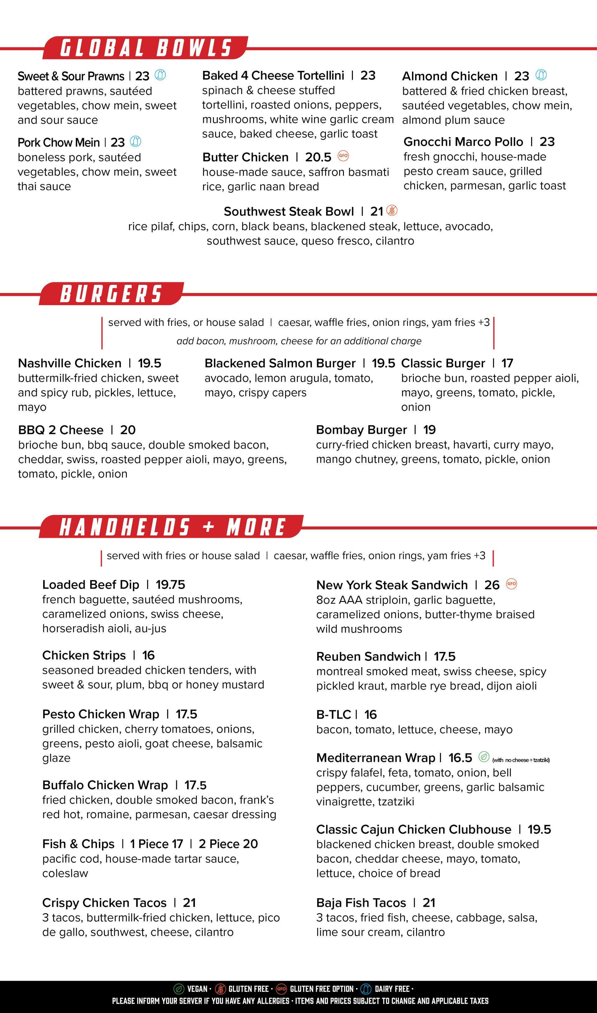 Cobblestone - The Menu