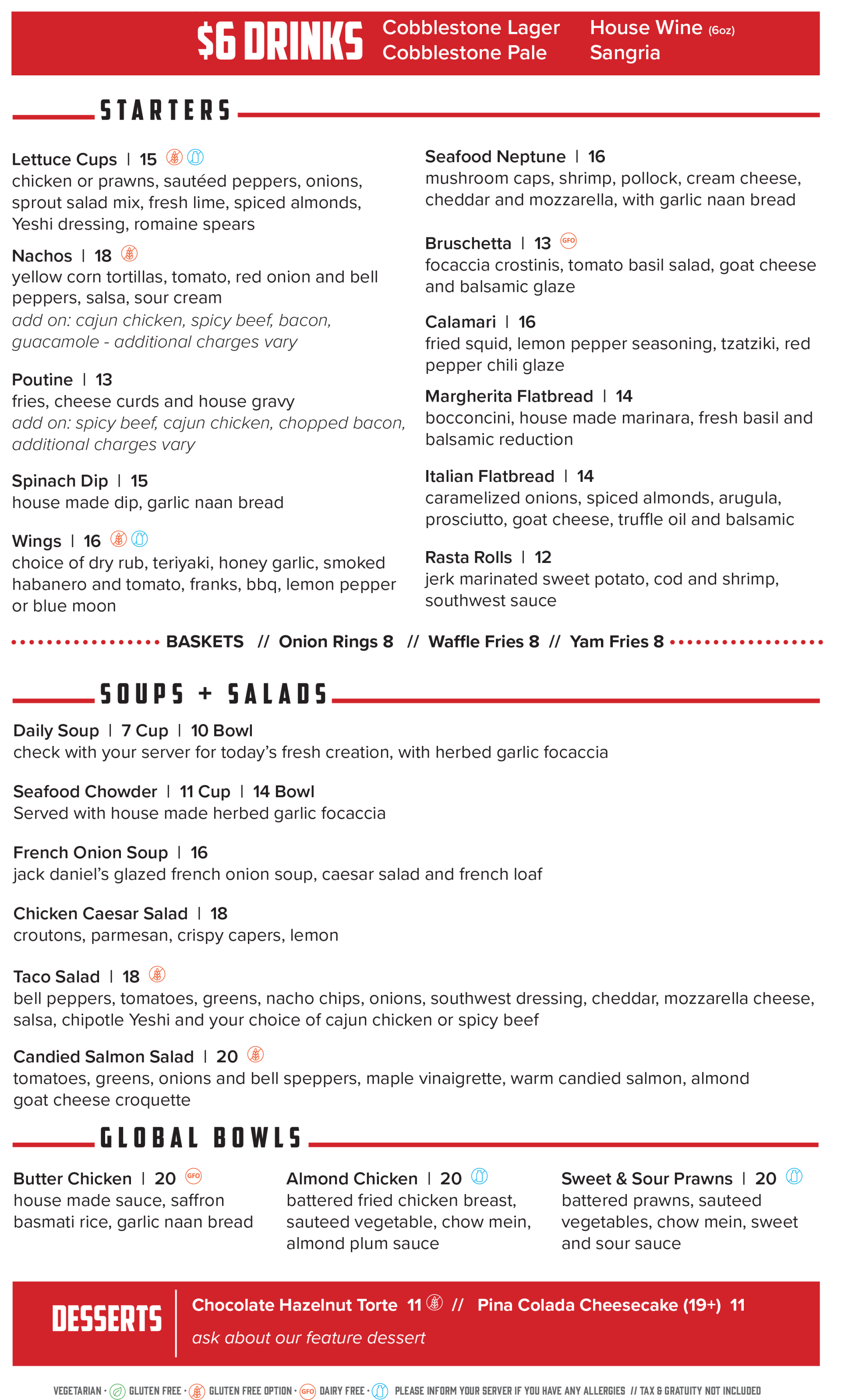 Cobblestone - The Menu