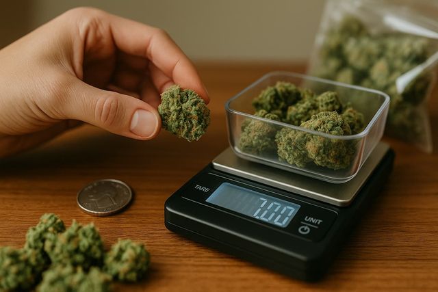 Quarter Of Weed On Scale