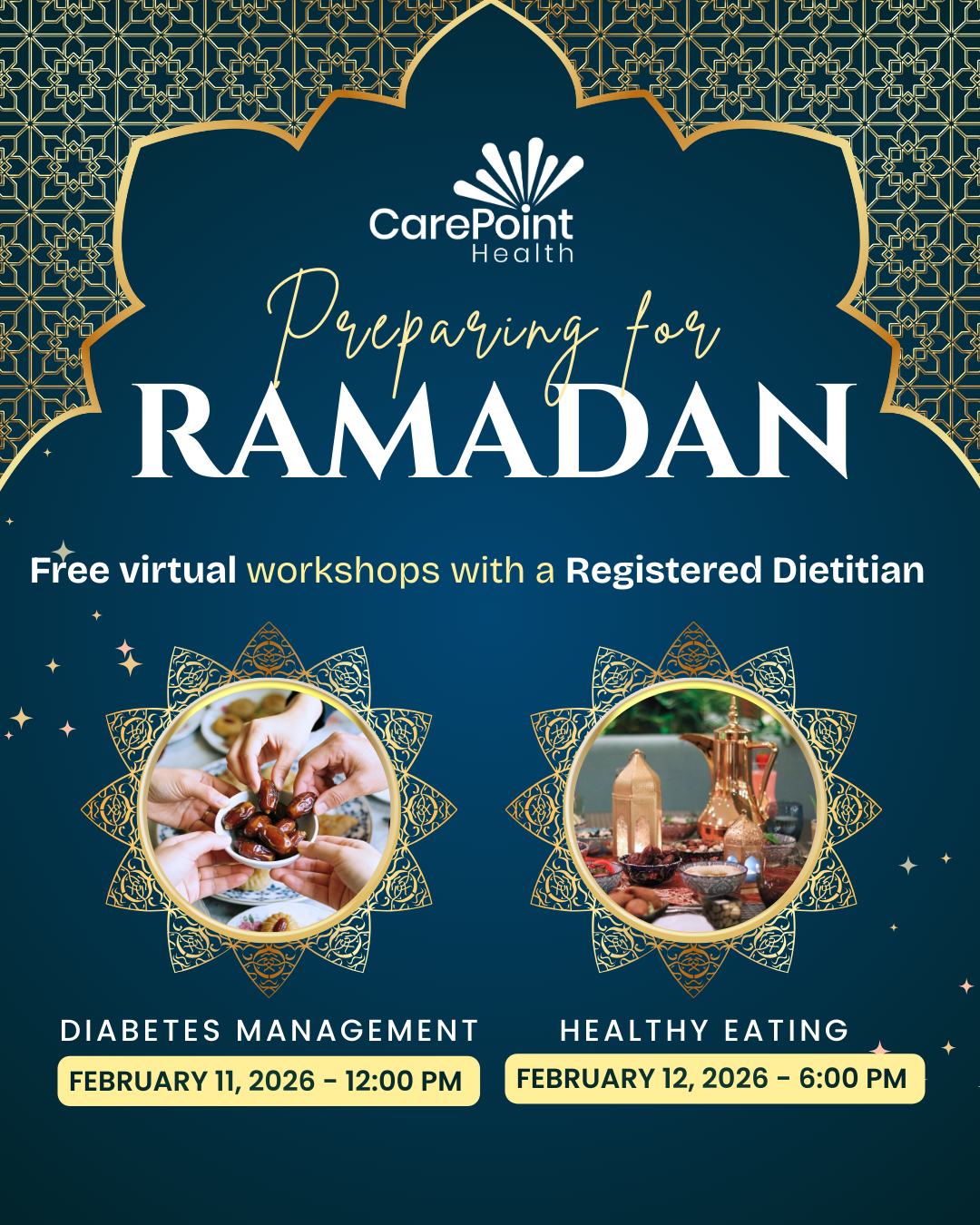Healthy Fasting During Ramadan: Free Nutrition Workshops for the Community