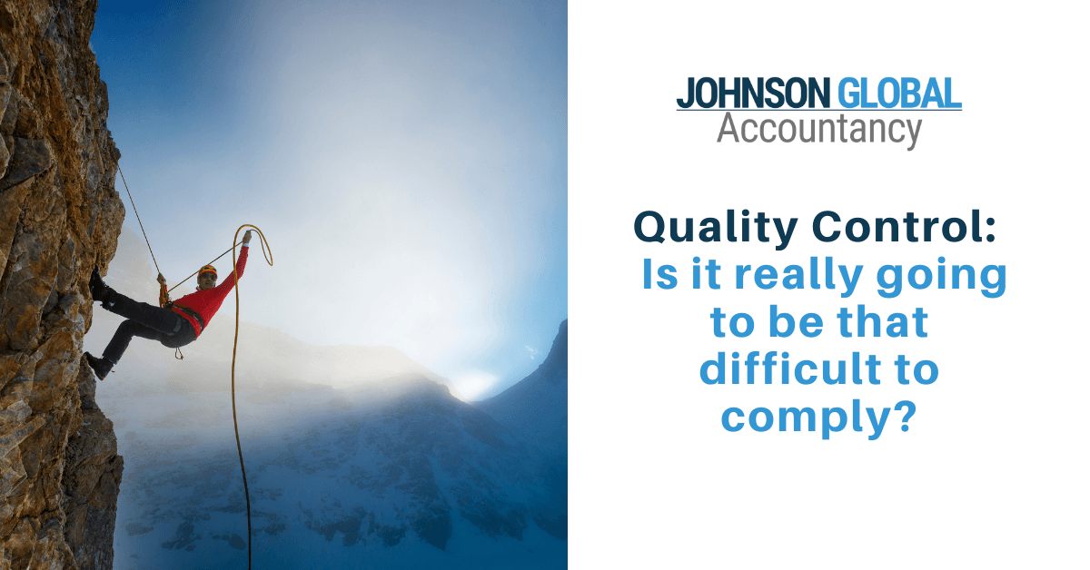 Quality Control: Is it really going to be that difficult to comply?