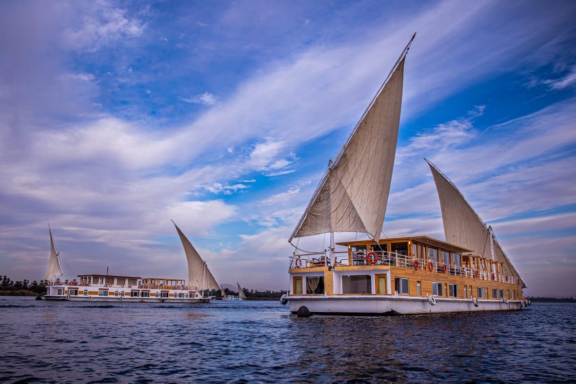 Dahabiya Nile Cruises, Luxury Dahabiya Sail Boat, Private Dahabiya Booking