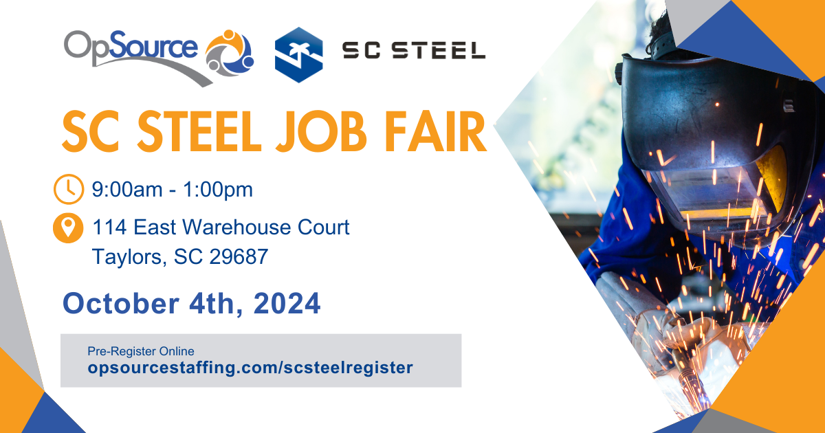 SC Steel Job Fair with OpSource in Greenville, SC