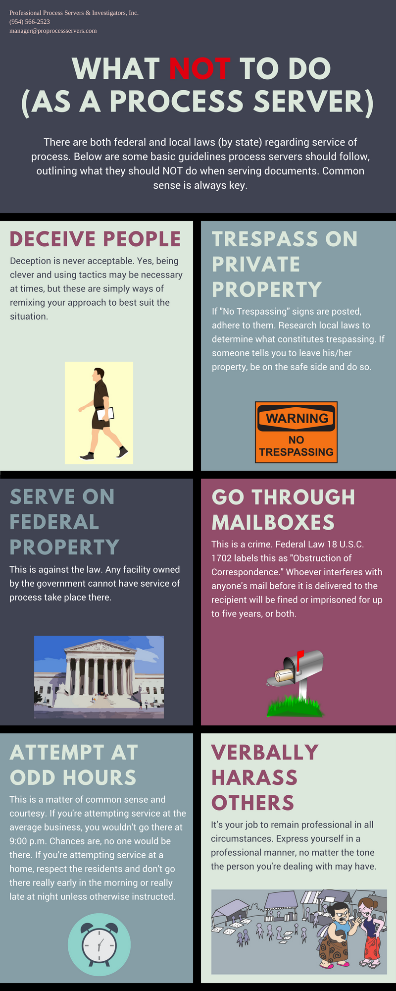 What NOT to Do (as a process server) | Professional Process Servers