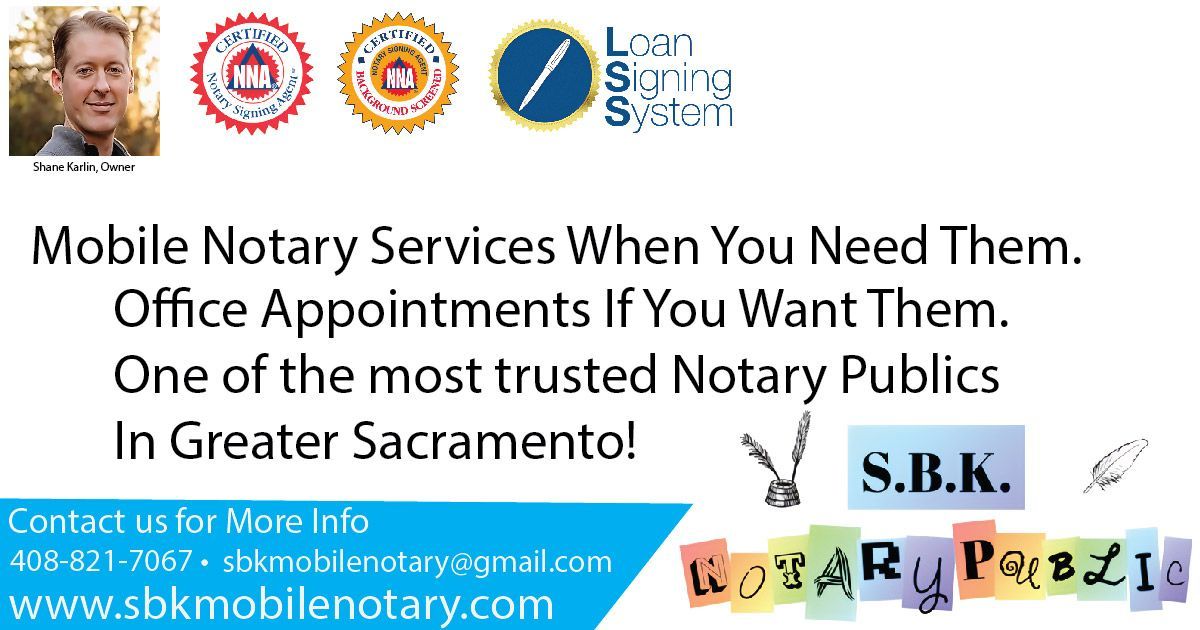 S.B.K. NOTARY PUBLIC OFFERING MOBILE AND ONSITE SERVICE