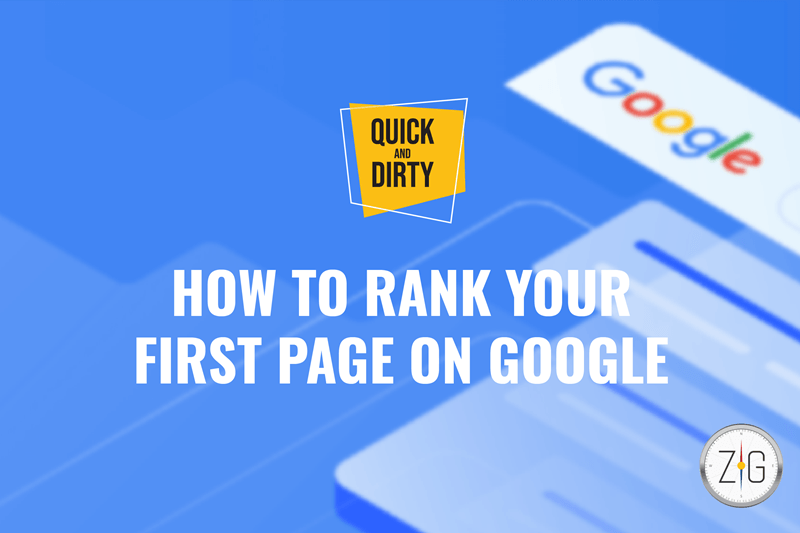 How to Rank Your First Page on Google