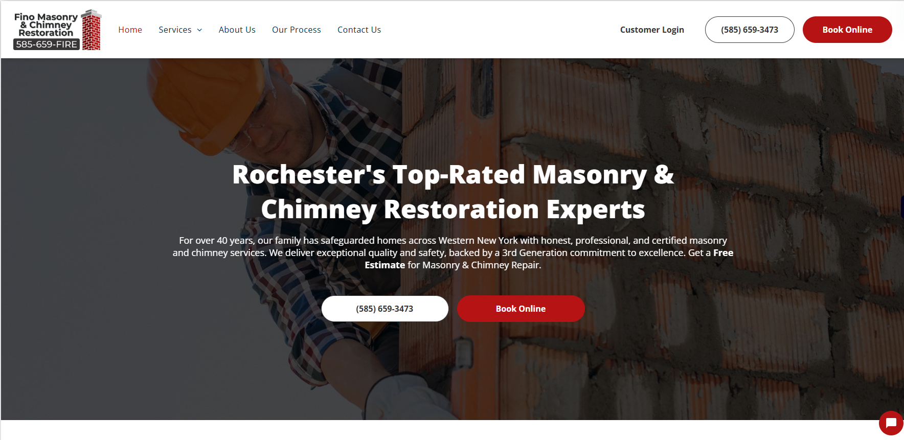 Chimney Restoration | Rochester, NY | Fino Masonry