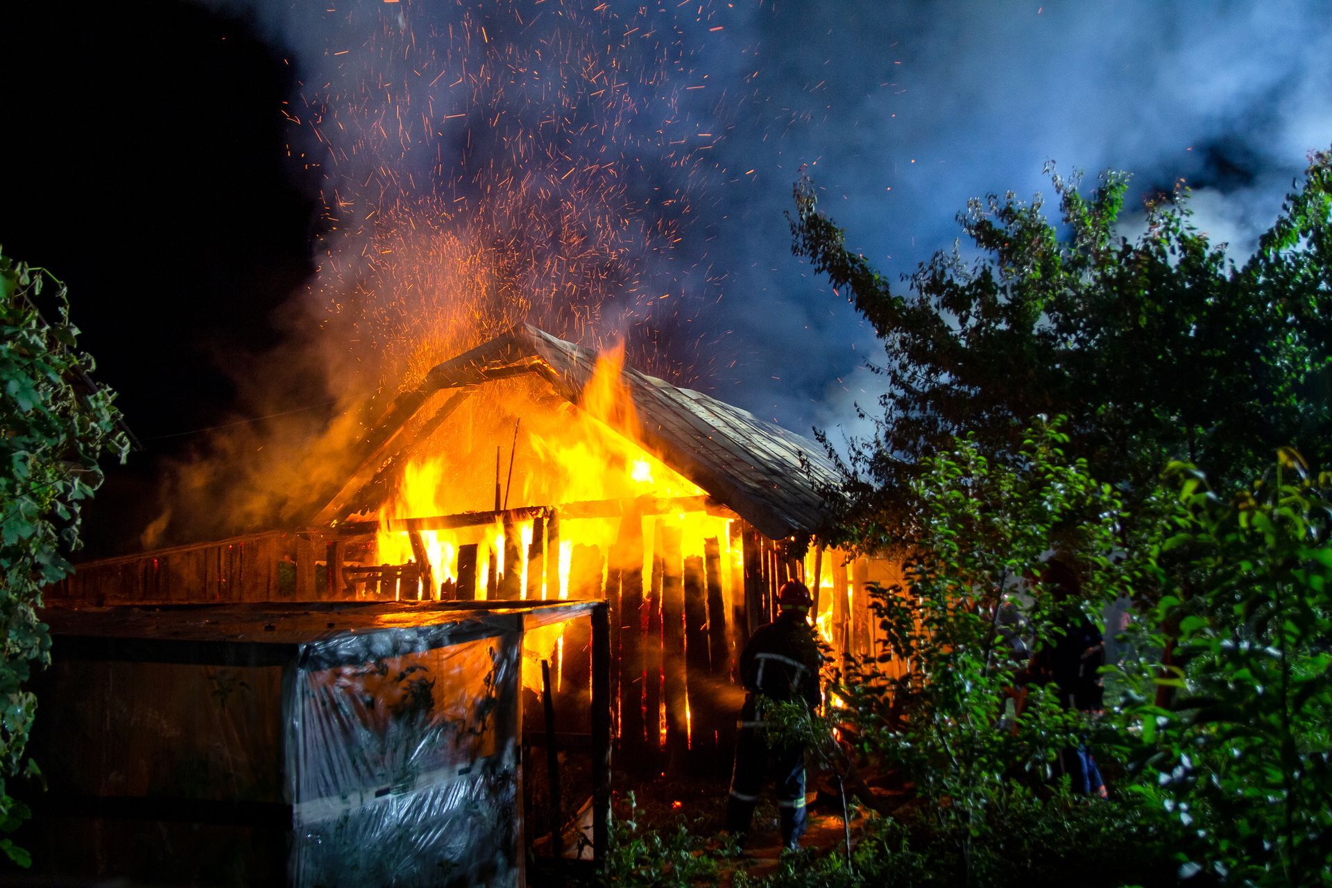 Wet Hay Spontaneously Combusts and Destroys Deluxe Barn