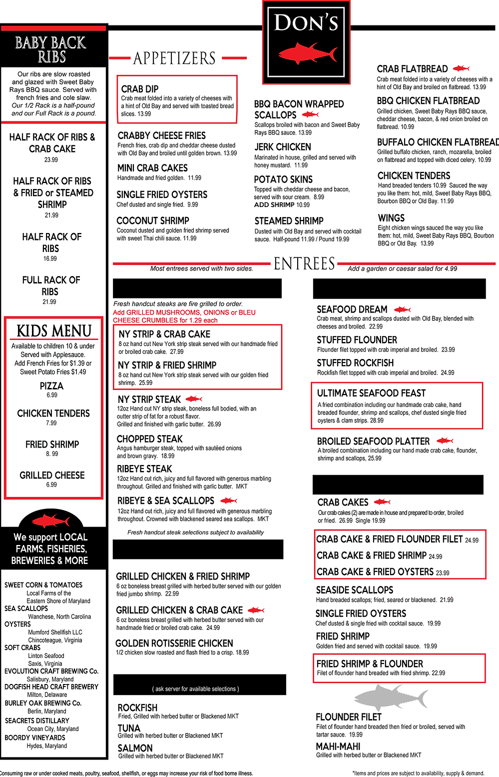 Chophouse – Ocean Pines, MD – Don’s Seafood & Chophouse