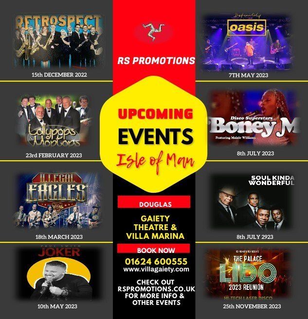 RS Promotions IOM, Promoters of Live! Music & Comedy Events