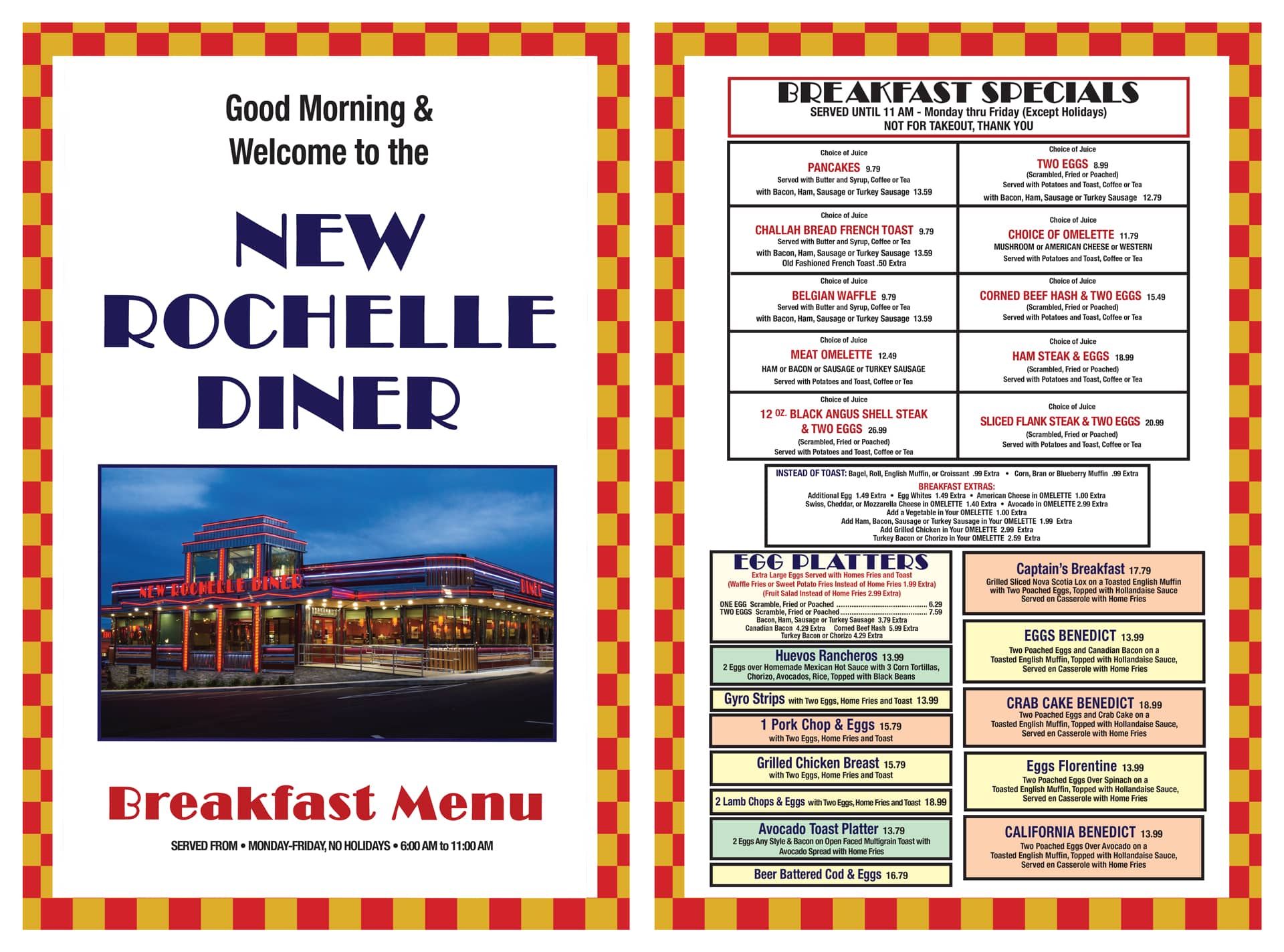 Menus | New Rochelle Diner - Serving New Rochelle, NY