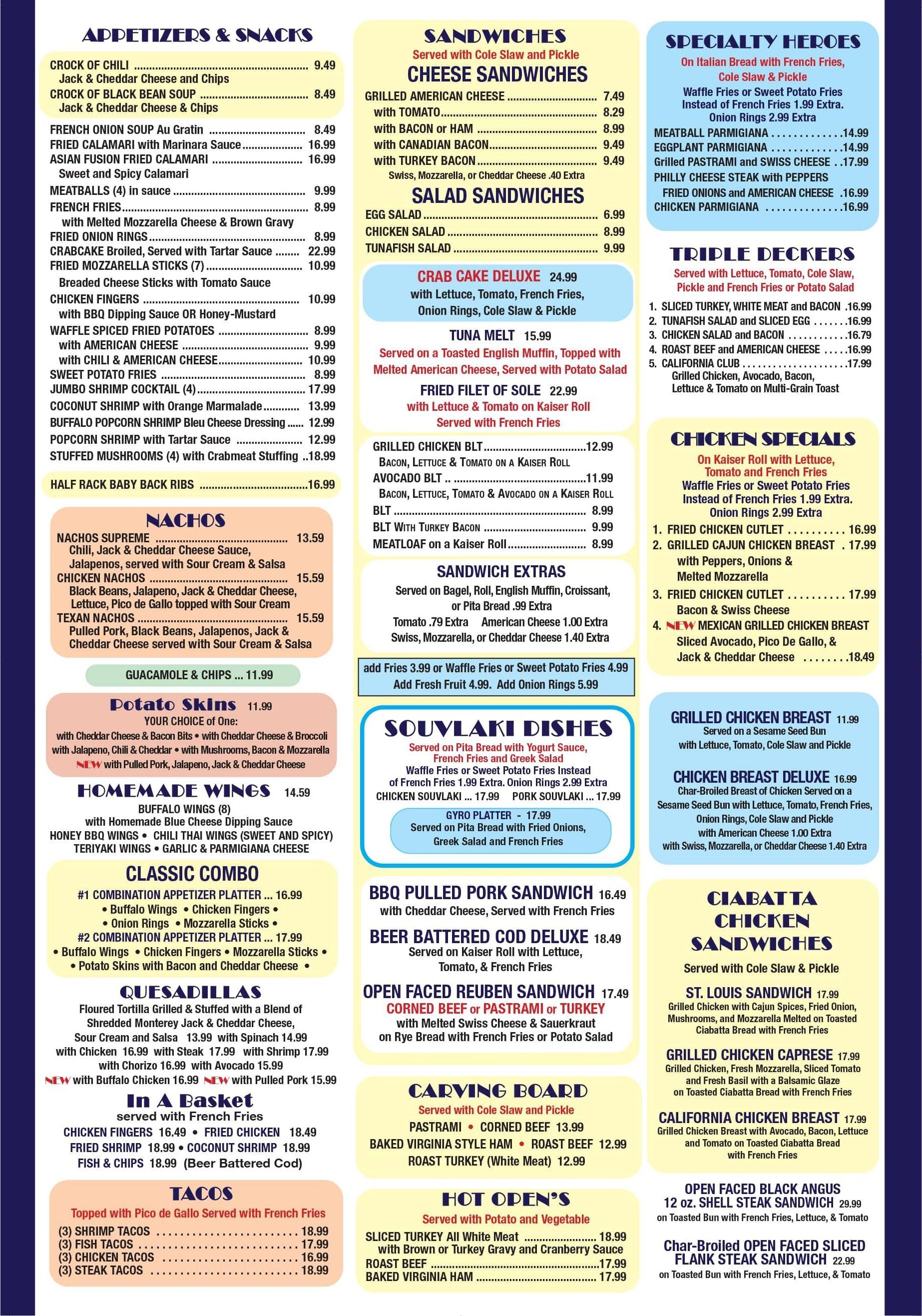 Menus | New Rochelle Diner - Serving New Rochelle, NY