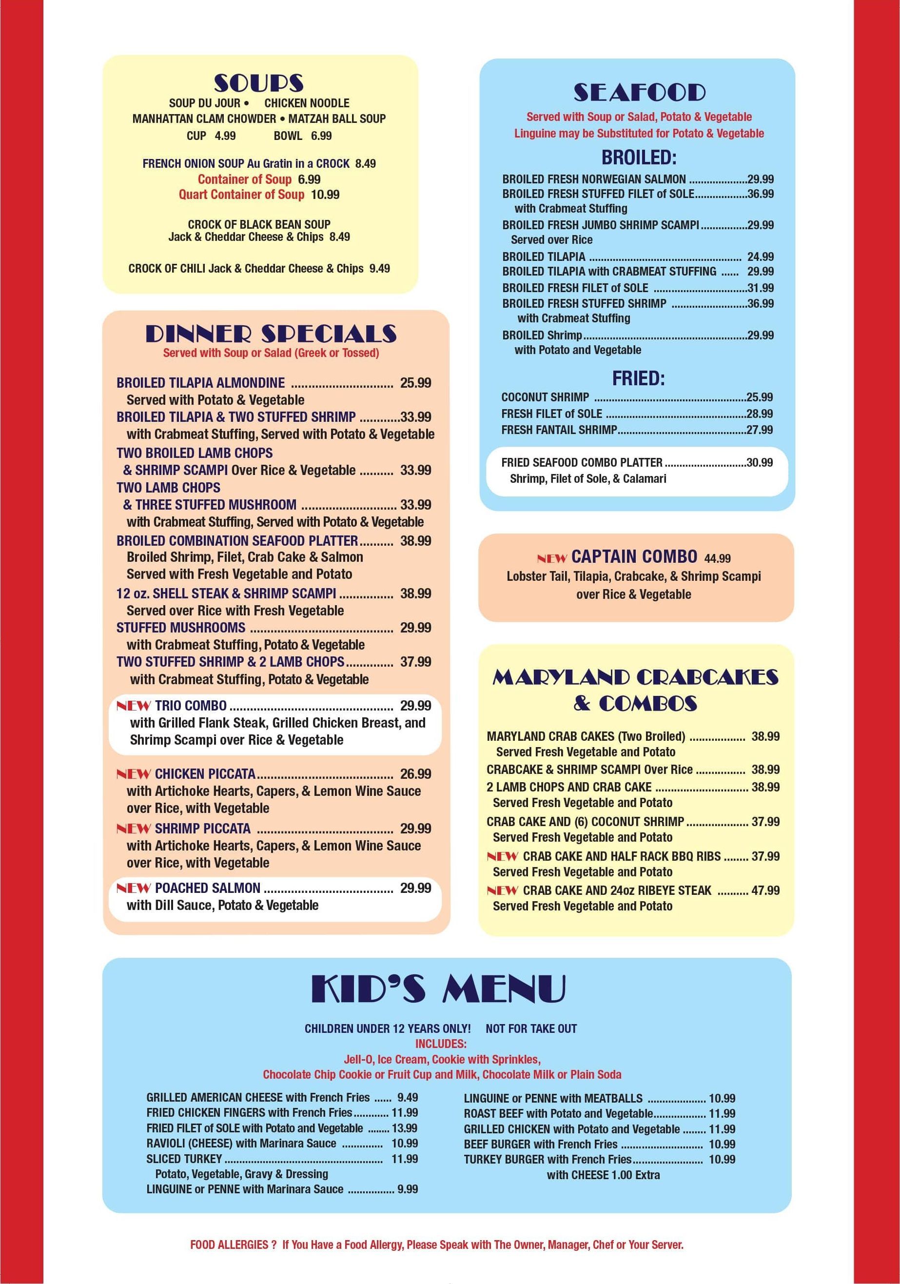 Menus | New Rochelle Diner - Serving New Rochelle, NY