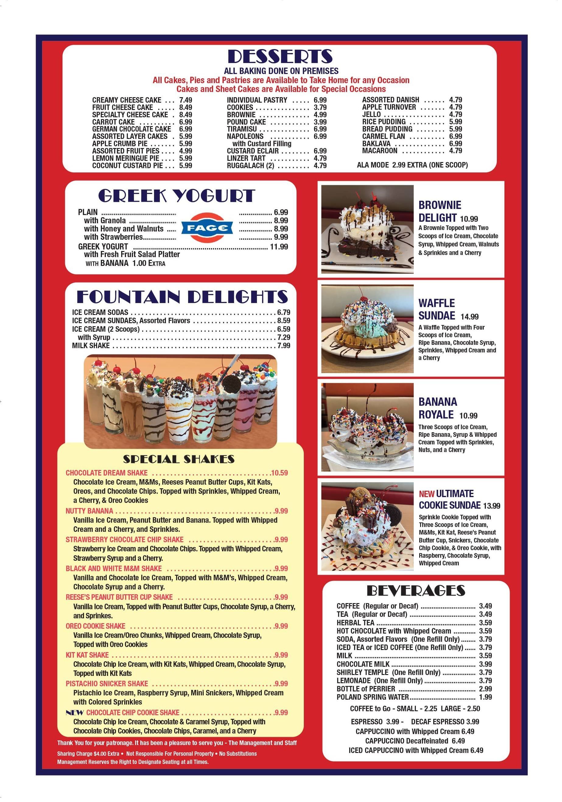 Menus | New Rochelle Diner - Serving New Rochelle, NY