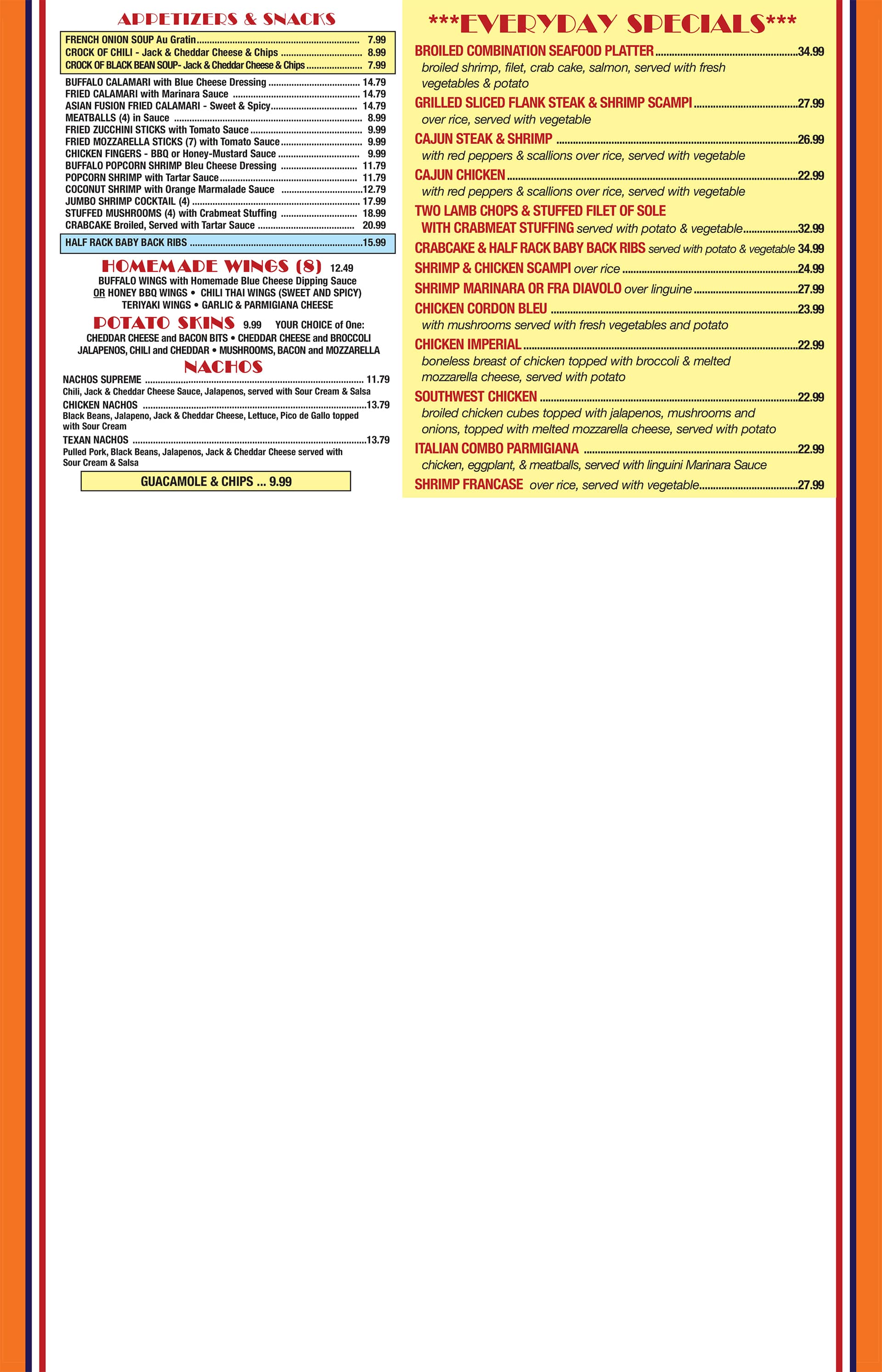 Menus | New Rochelle Diner - Serving New Rochelle, NY