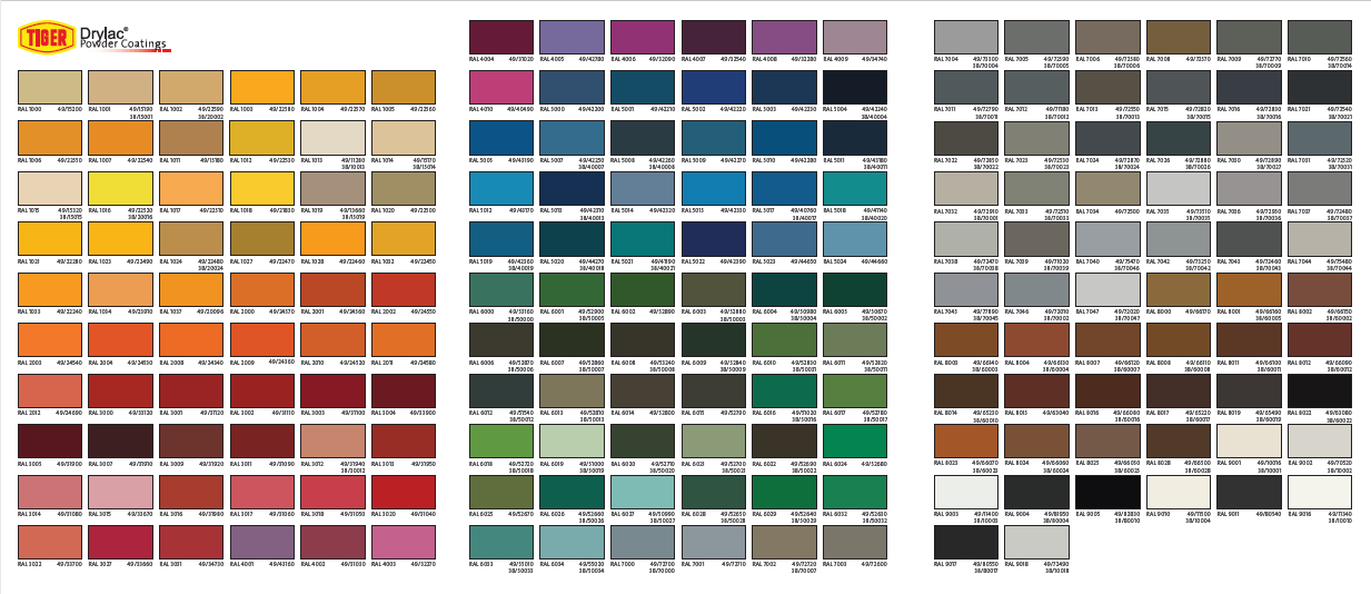 Tiger Drylac Ral Color Chart - Infoupdate Wallpaper Images