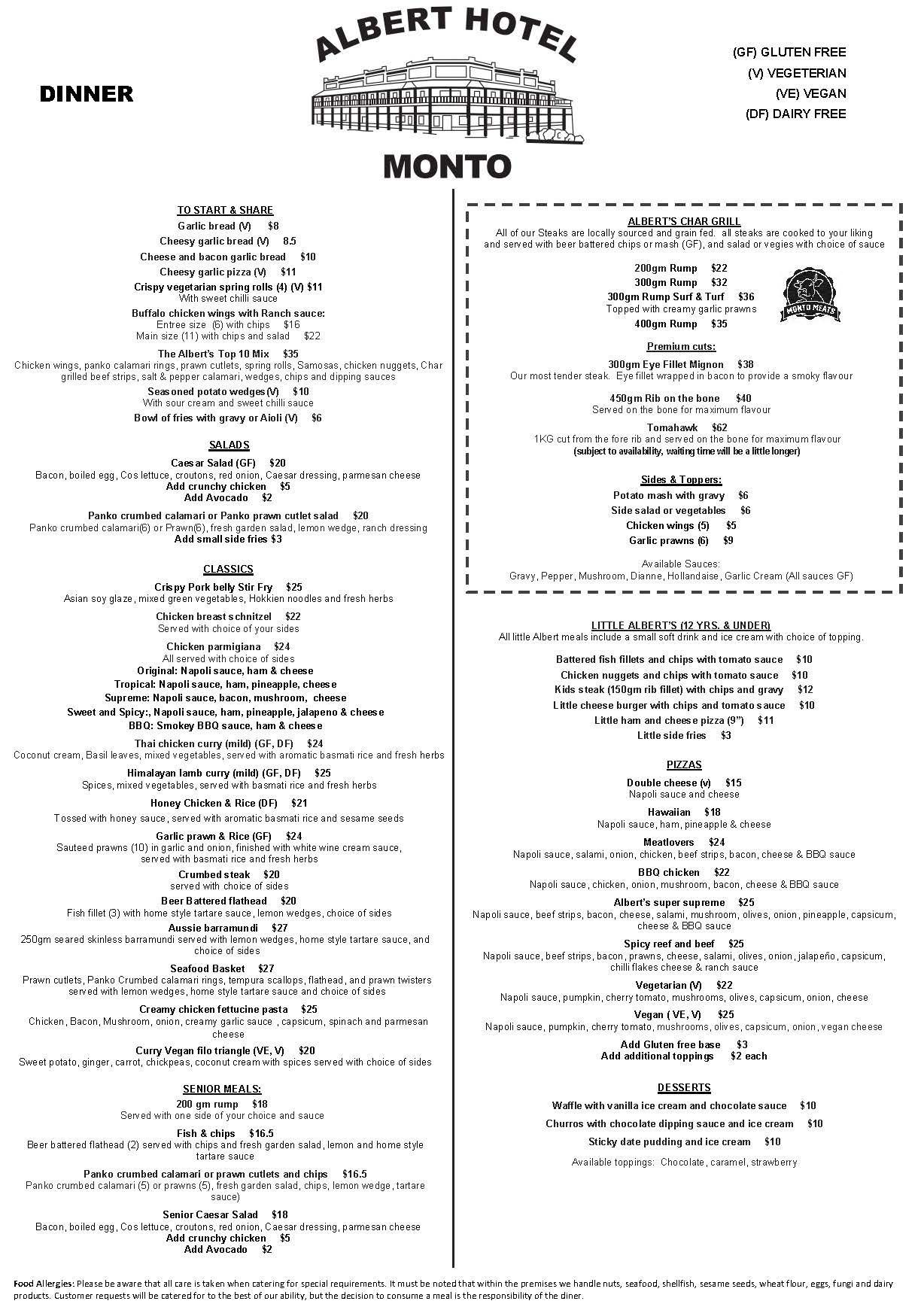 Lunch and Dinner Available at Historic Hotel in Monto