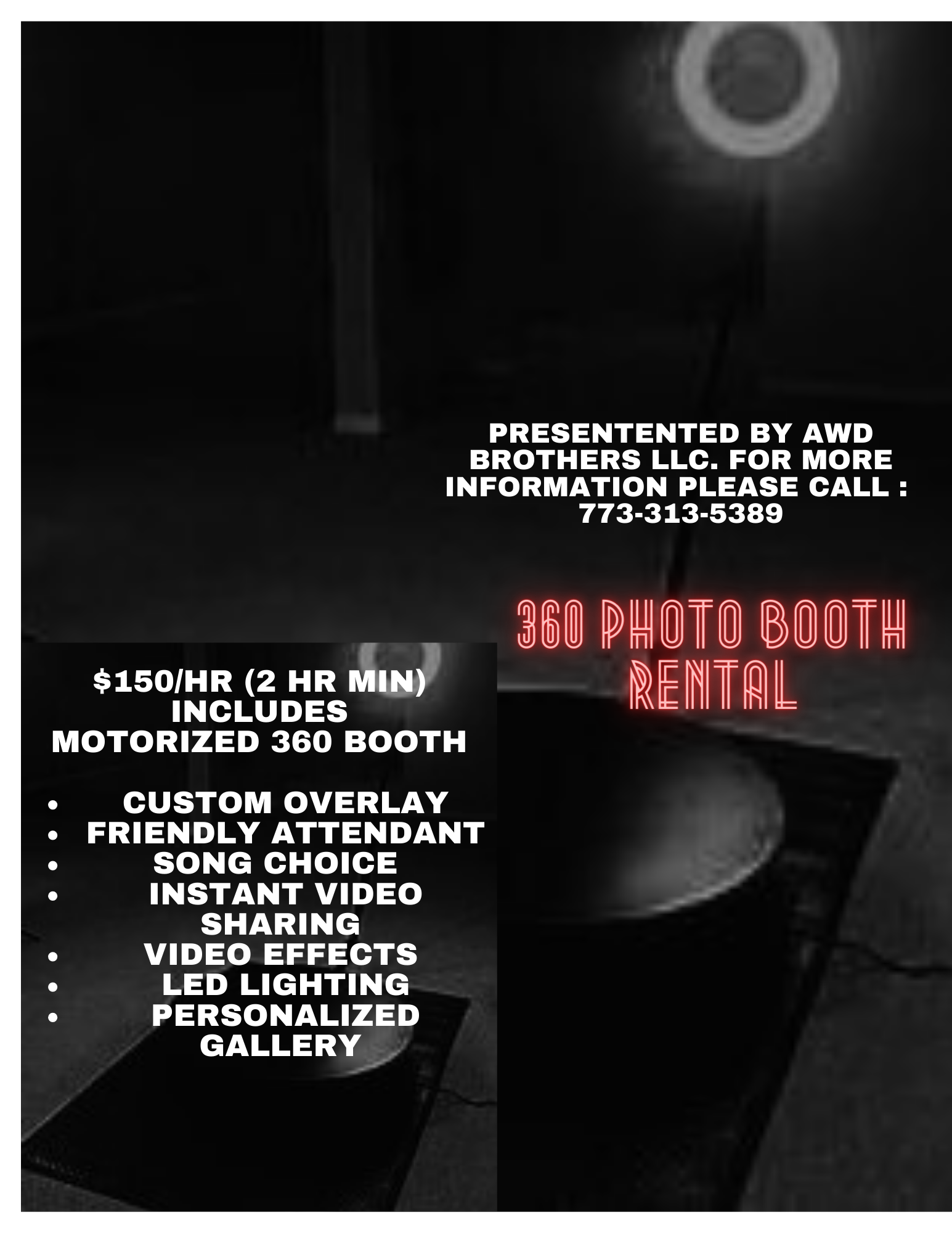 kids bounce house Rentals and 360 photo booth camera rental