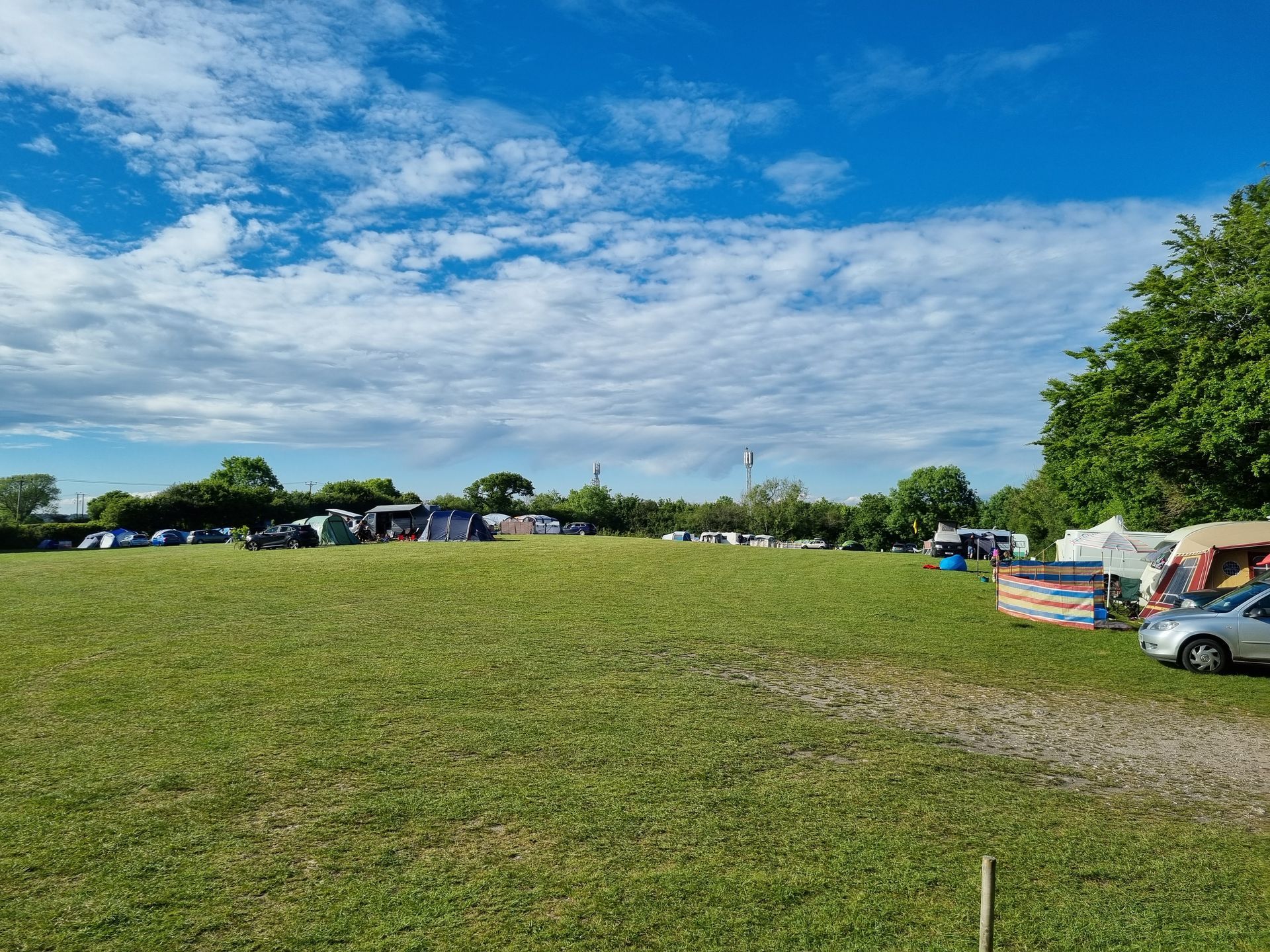 Jurassic Coast Campsite, located between Charmouth and Lyme Regis ...