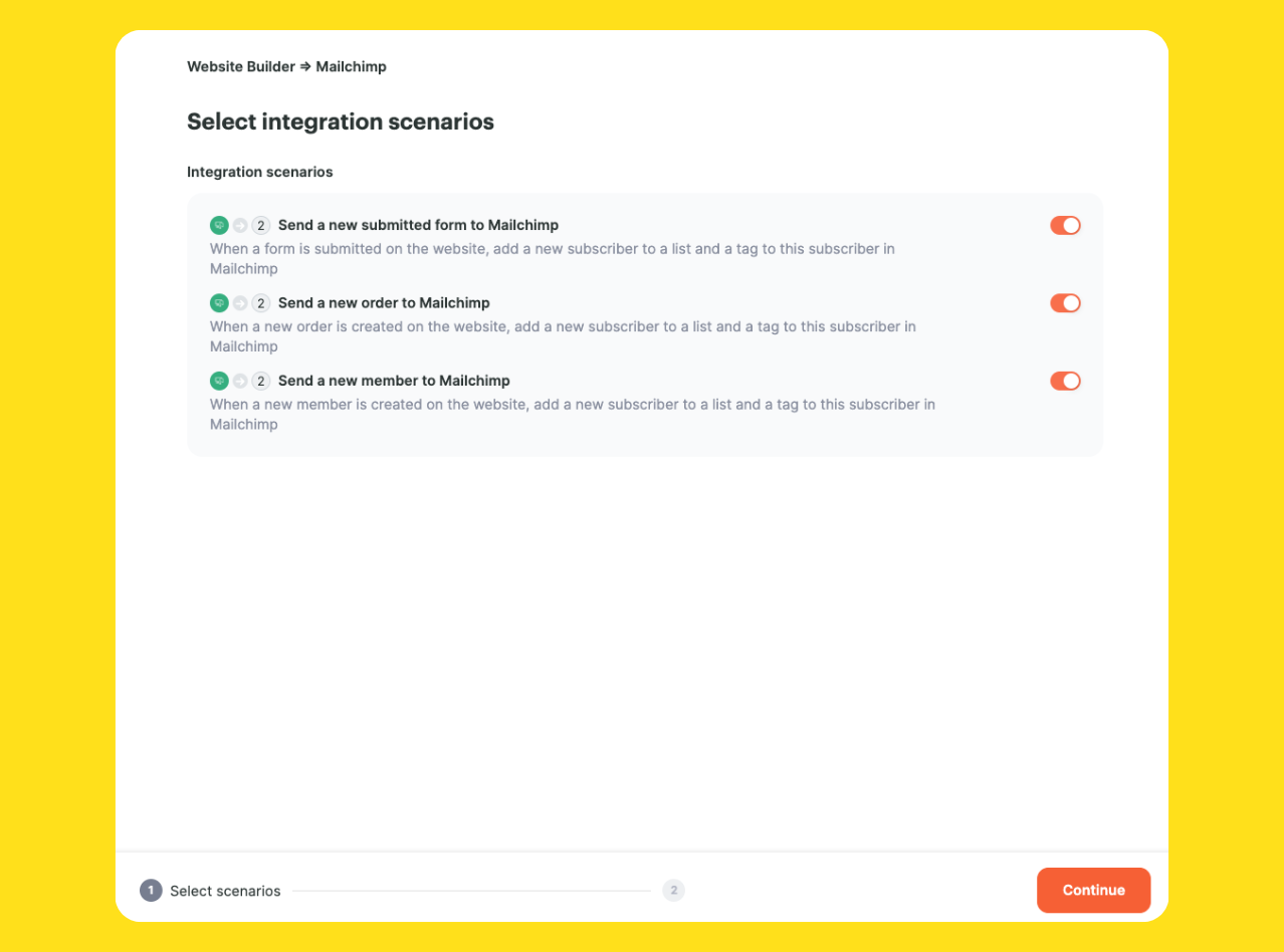 Mailchimp Connector | Connect Mailchimp to your website | Duda App Store
