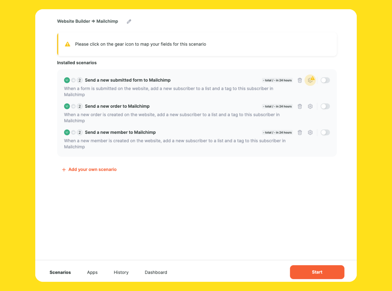 Mailchimp Connector | Connect Mailchimp to your website | Duda App Store