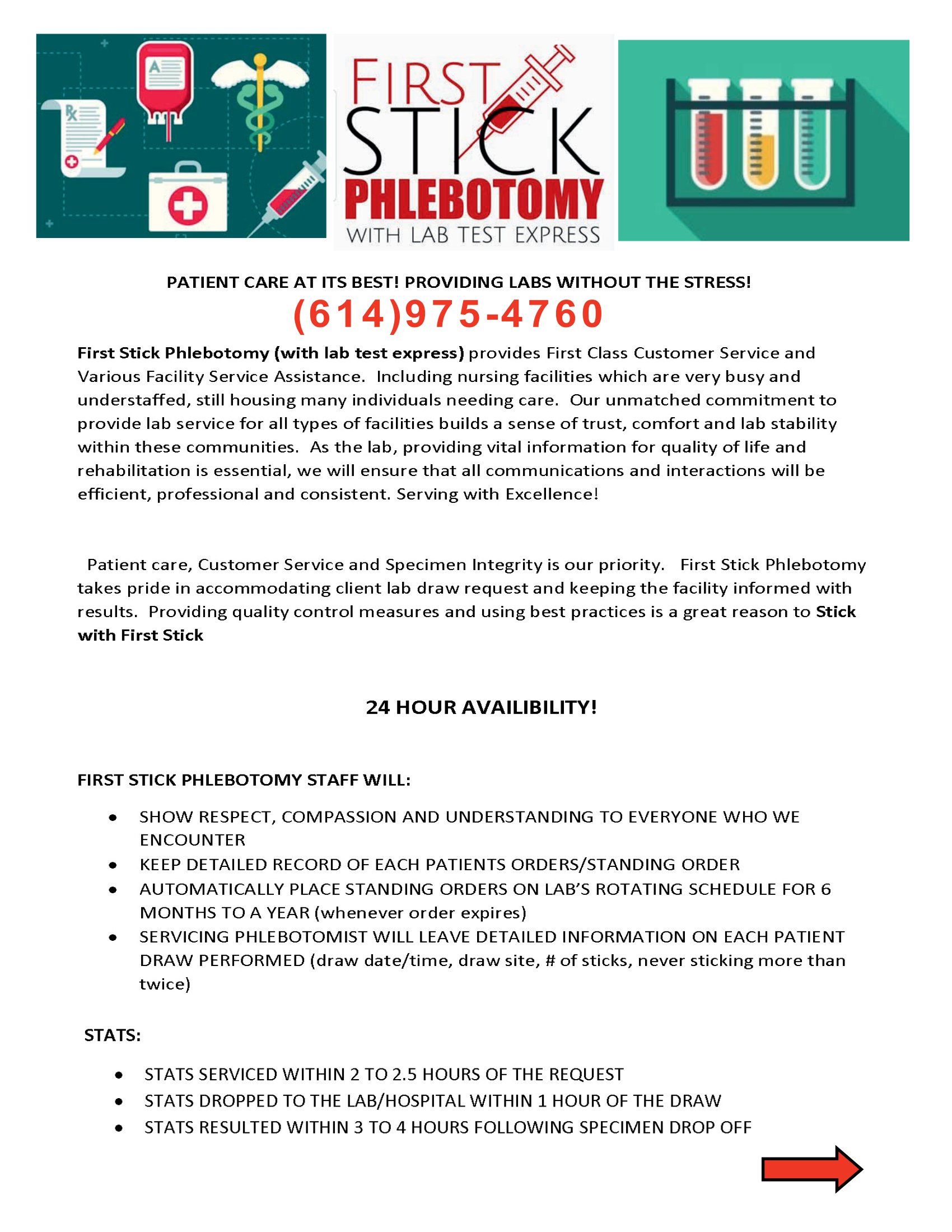 First Stick Phlebotomy | Lab