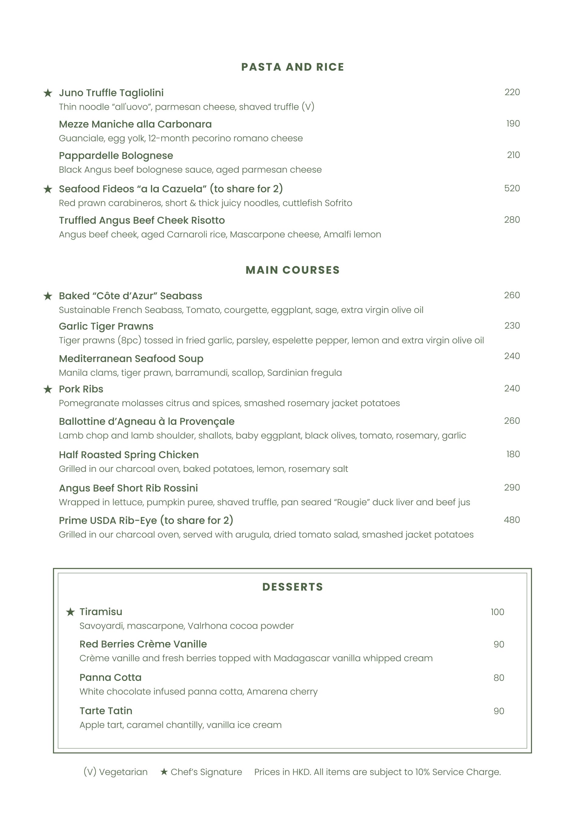 Juno - Italian Mediterranean in Sheung Wan, Hong Kong