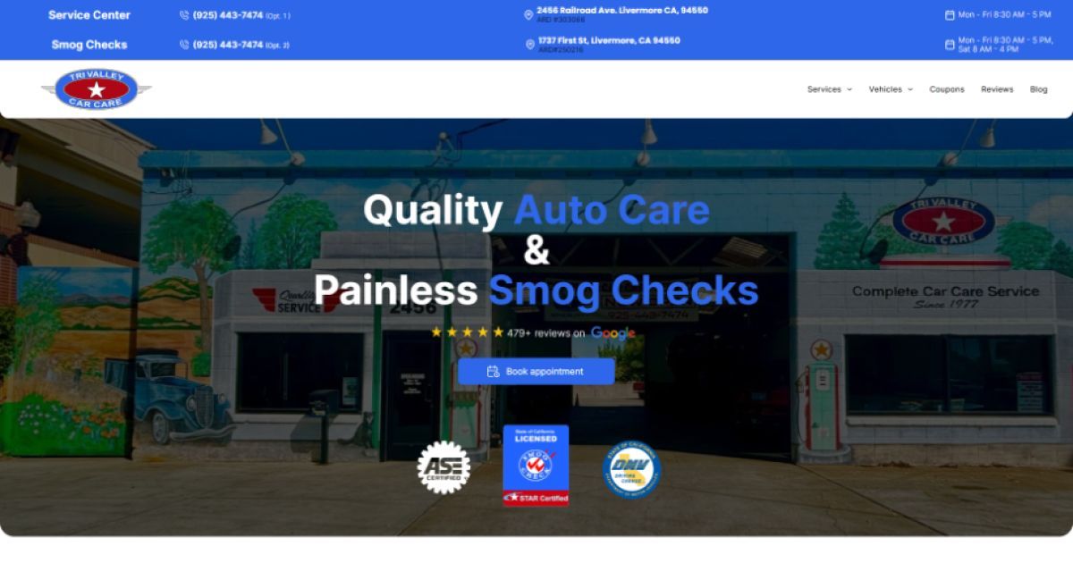 DMV Services in Livermore, CA | Tri Valley Car Care