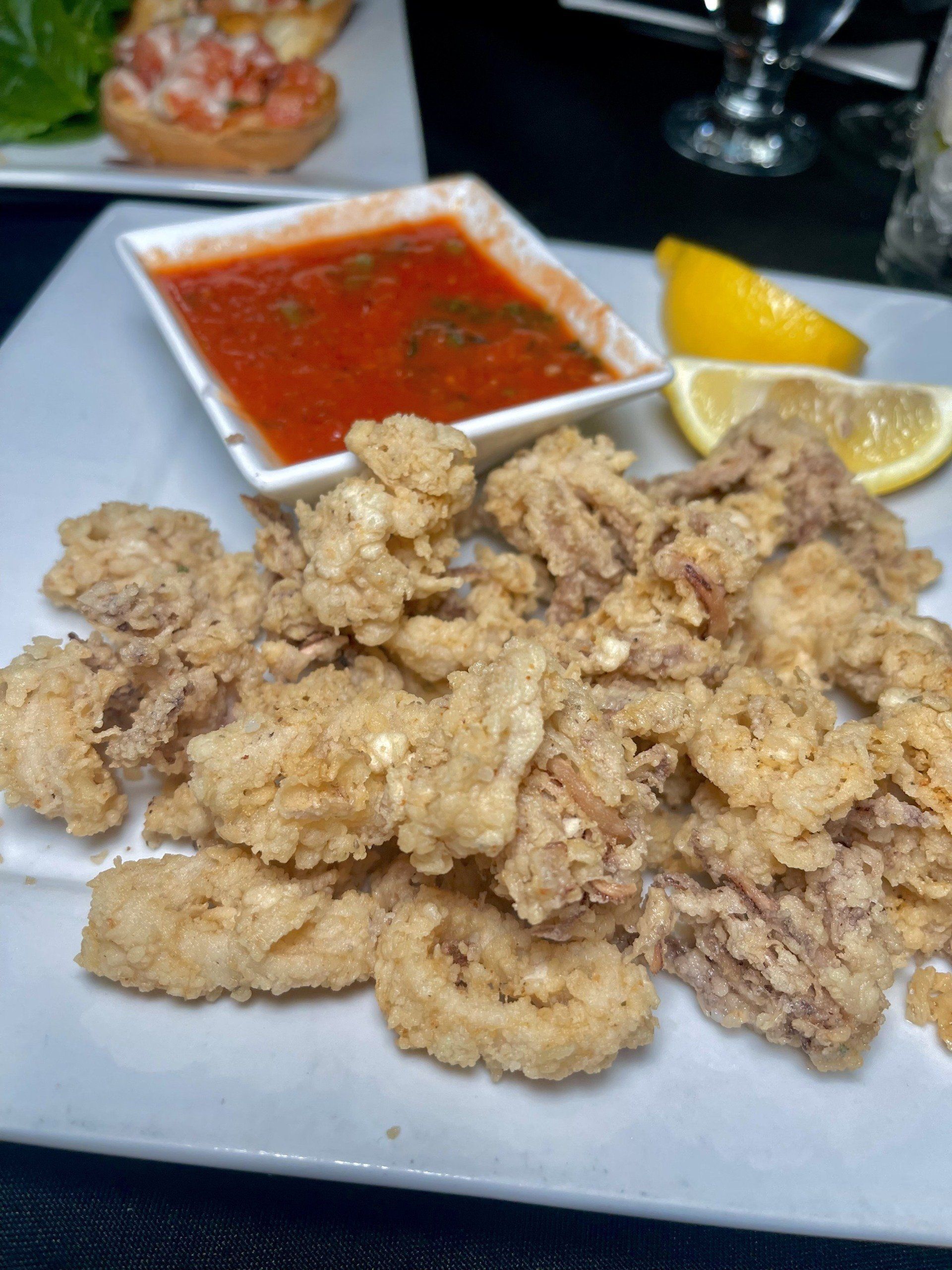 Calamari Speziato; Spicy Calamari, Italian Style