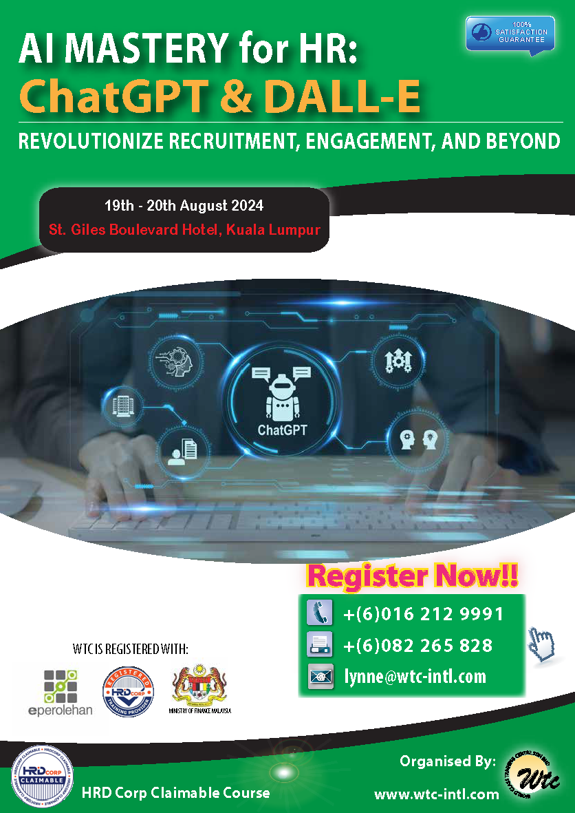 AI Mastery for HR: ChatGPT & DALL-E (19 - 20 August 2024)