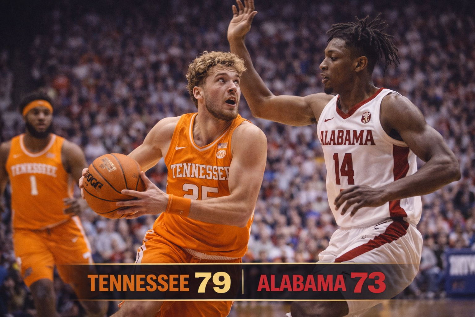 Tennessee Rallies Past No. 17 Alabama 79–73 in Physical Road Battle at ...