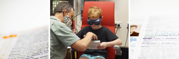 The ReadAlyzer device which digitally evaluates eye movements.