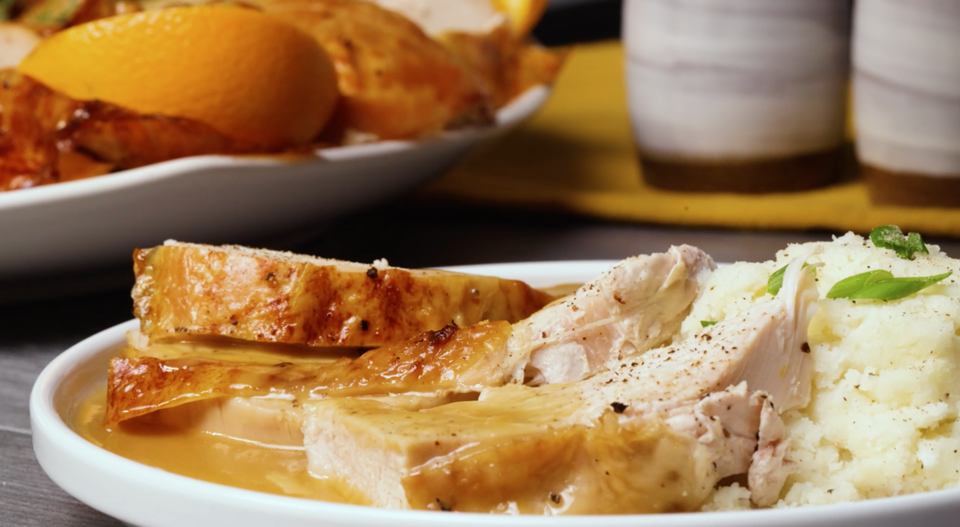 Beer-Basted Turkey with Roasted Onion Jus