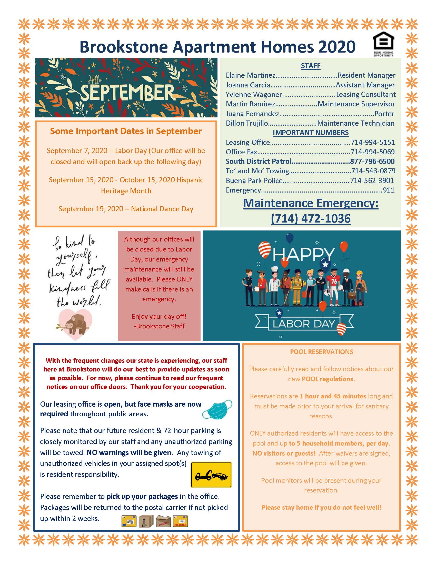 Resident Newsletter - September