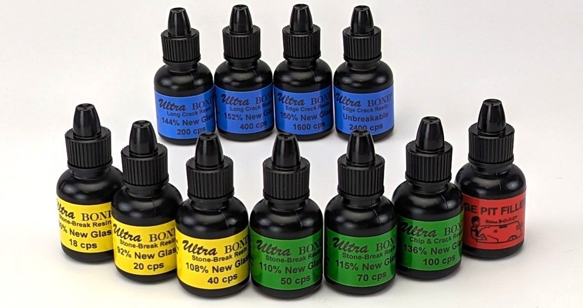 Windshield Long Crack Repair Resins by Ultra Bond