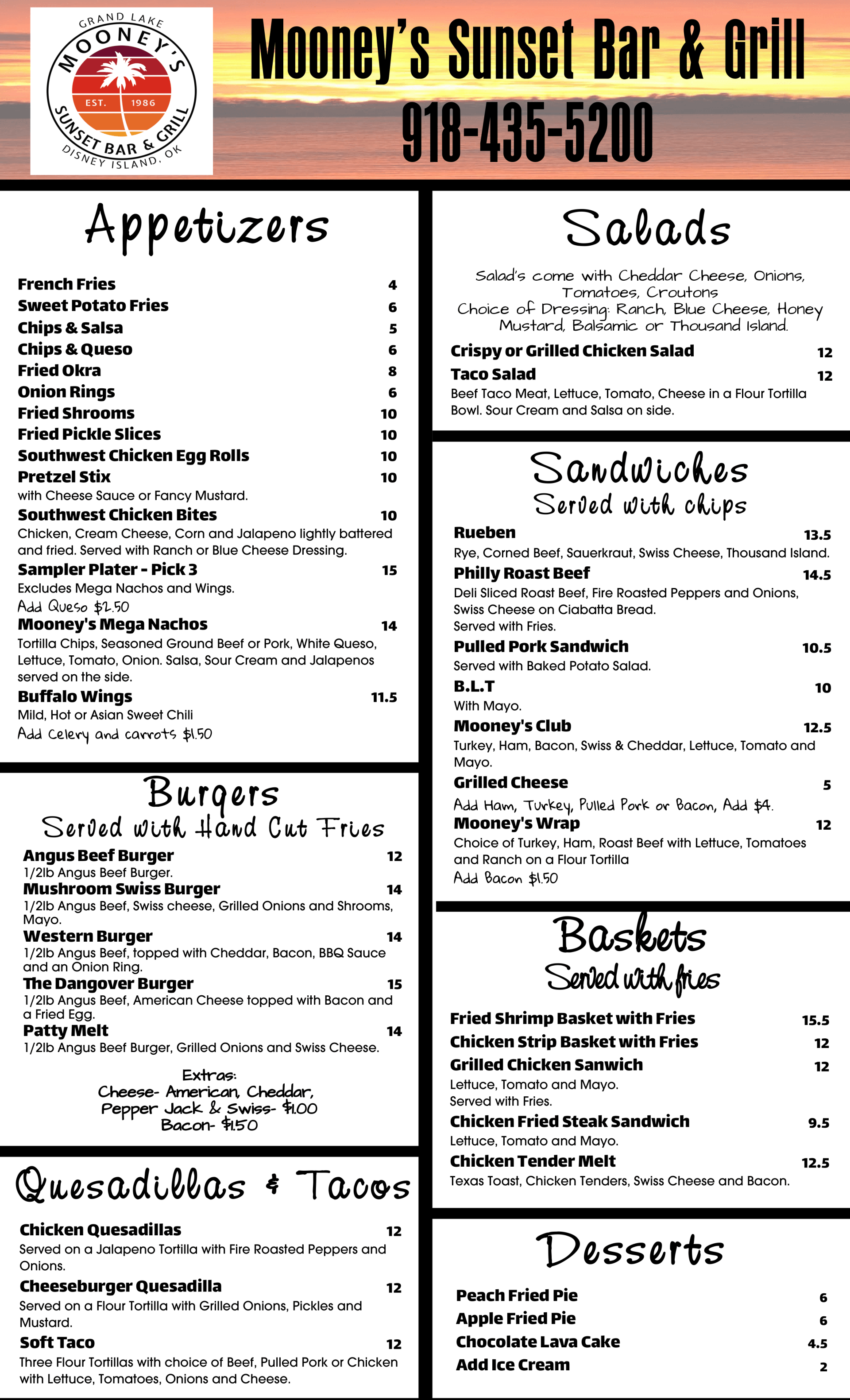 Mooneys Sunset Bar and Grill | Disney Oklahoma