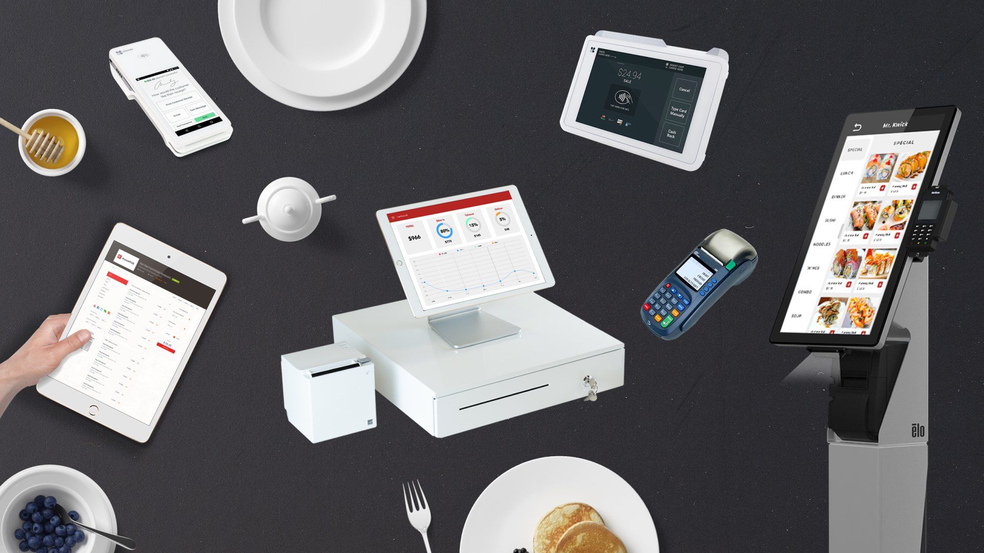 ZBS offers three different POS systems : GDC POS, Clover and KwickPOS