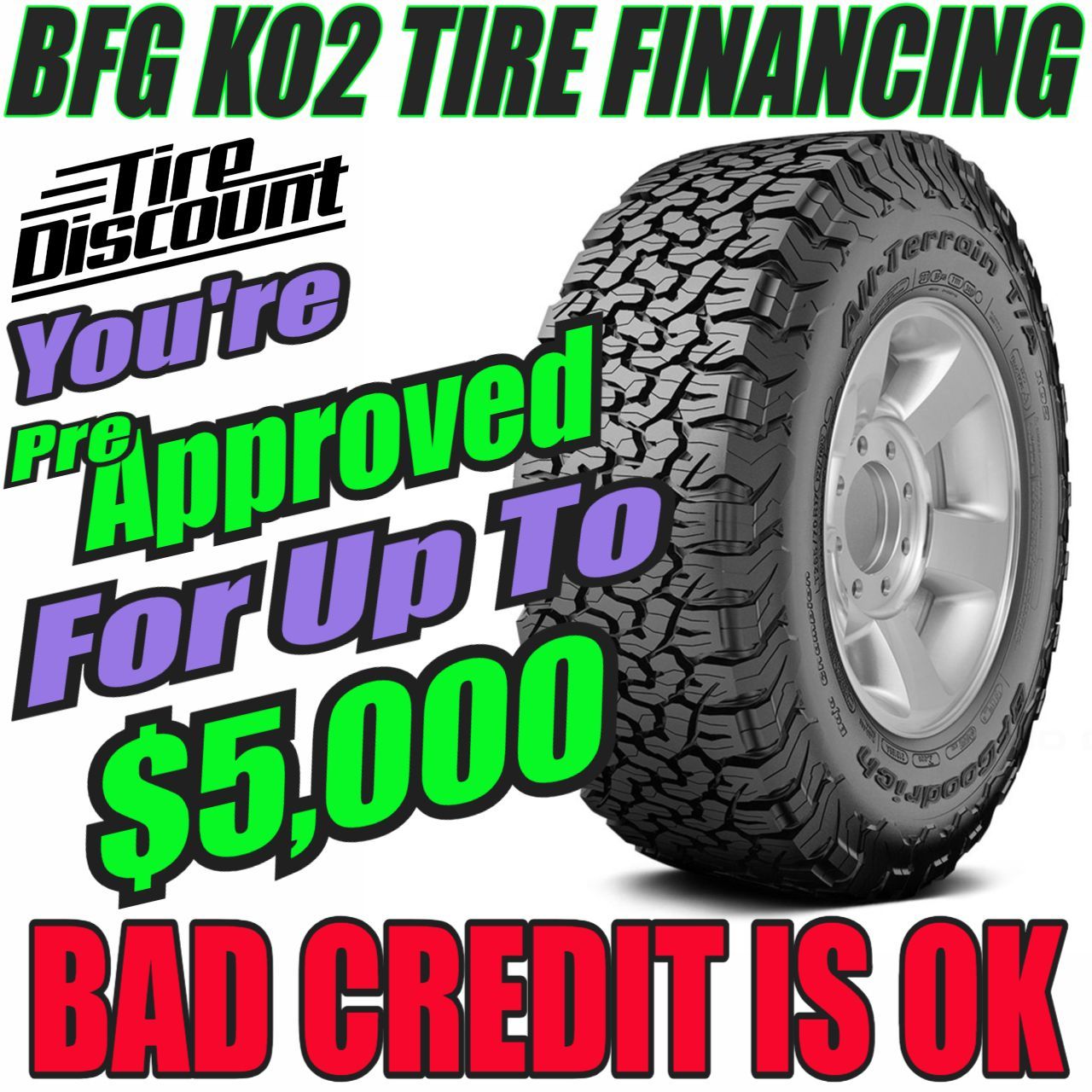 BFGOODRICH ALL-TERRAIN T/A KO2 | No Credit Needed Financing