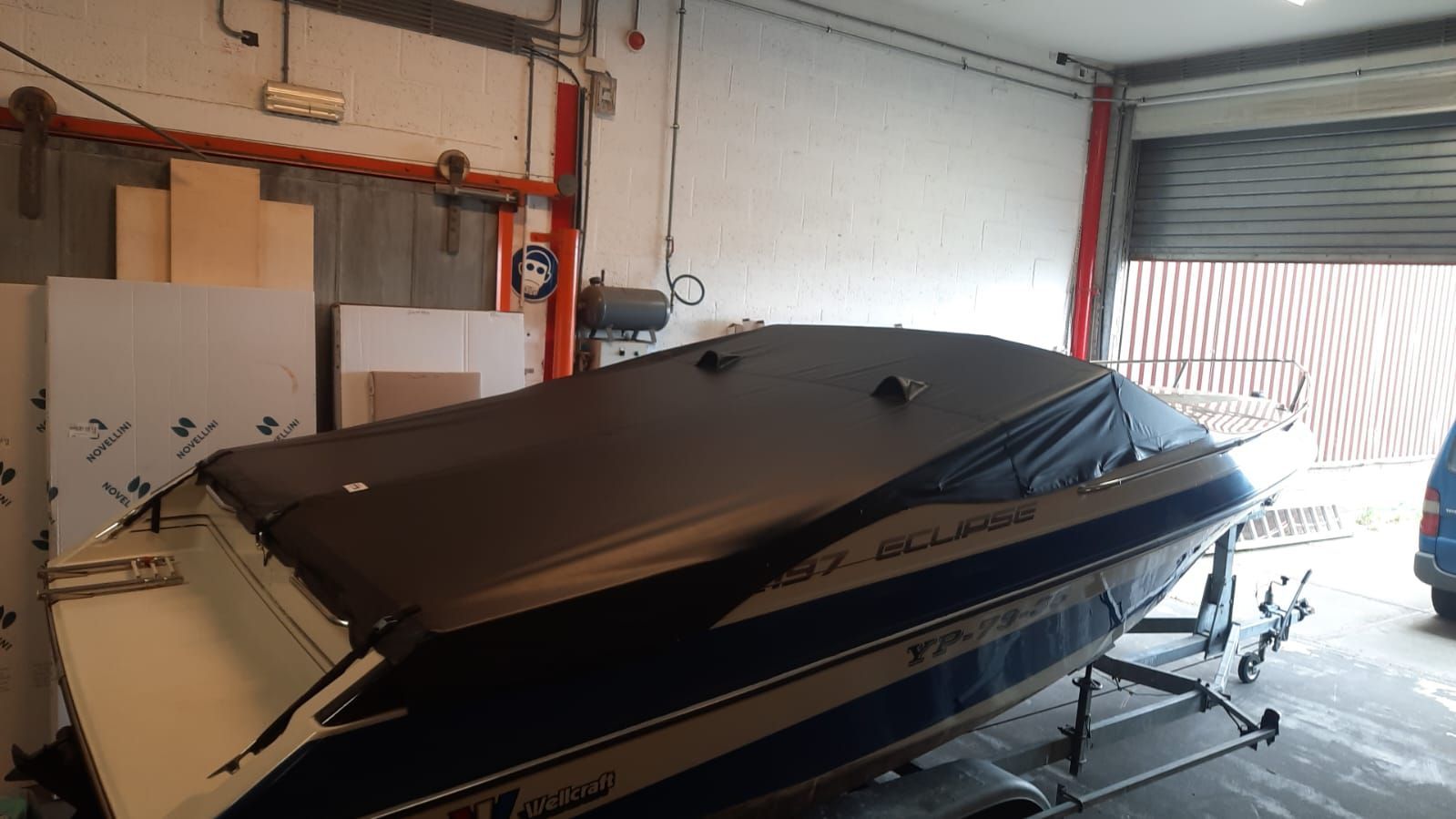 Nieuw afdekzeil speedboot Wellcraft 197 Eclipse