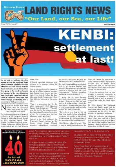 Land Rights News Northern Edition April 2016