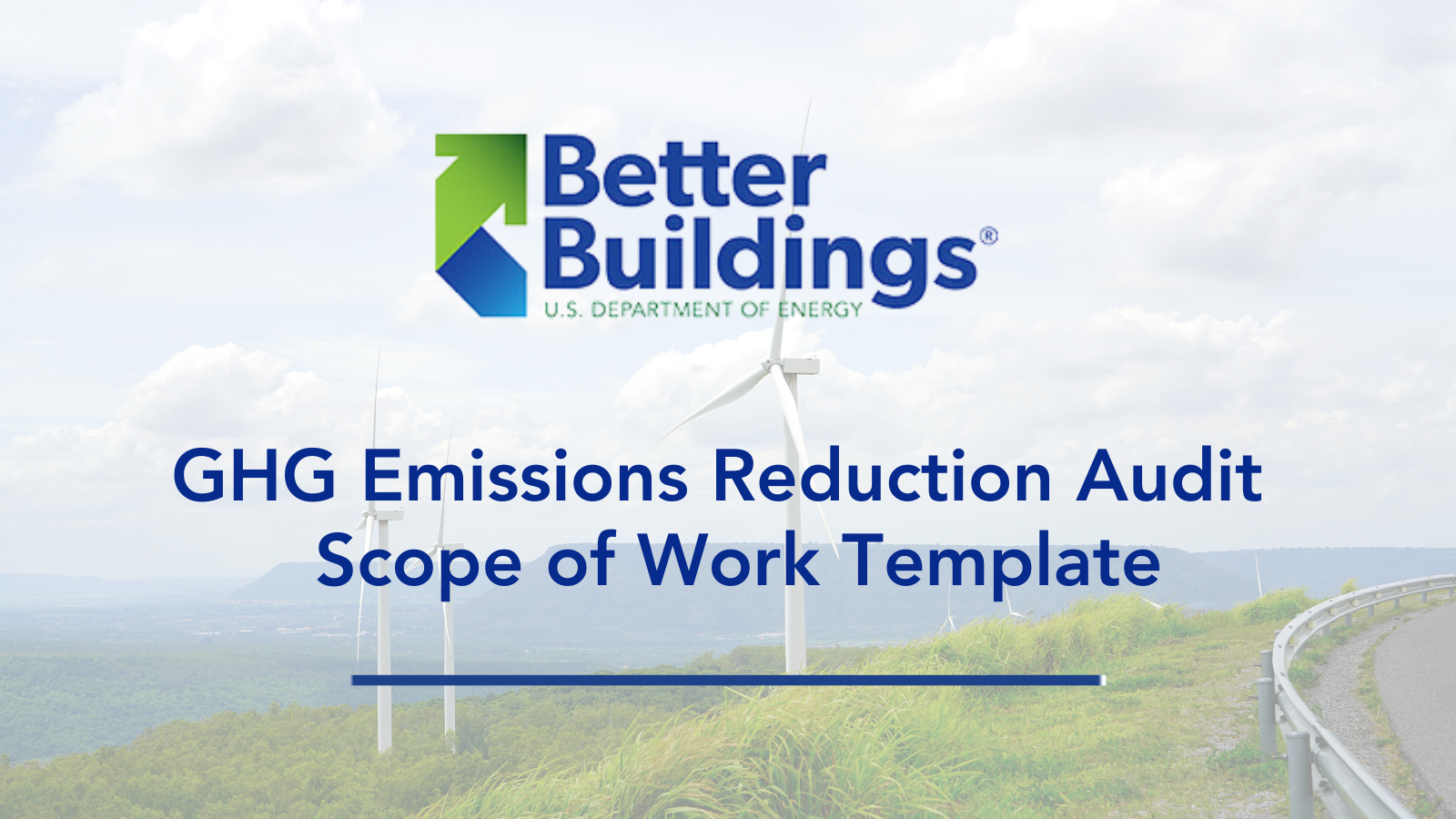 GHG Emissions Reduction Audit Scope of Work Template