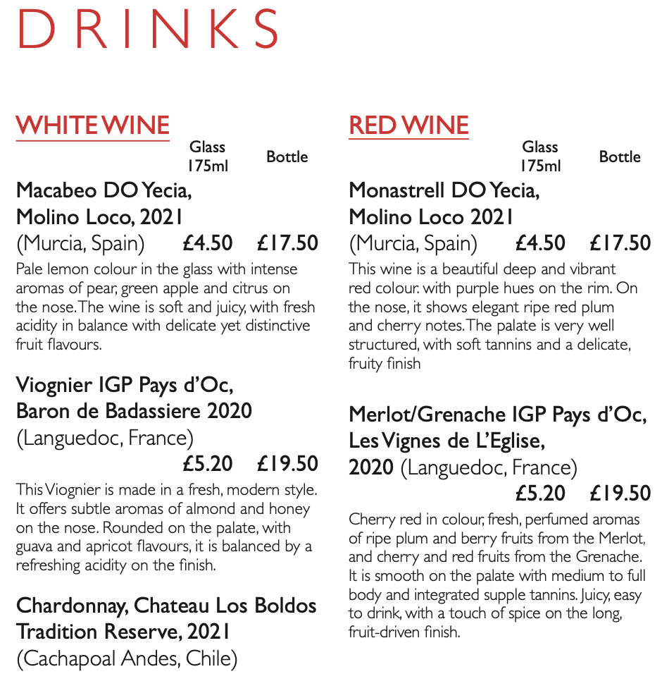 Menus - Japanese, Chinese, Thai - Slurp Restaurant, Streatham