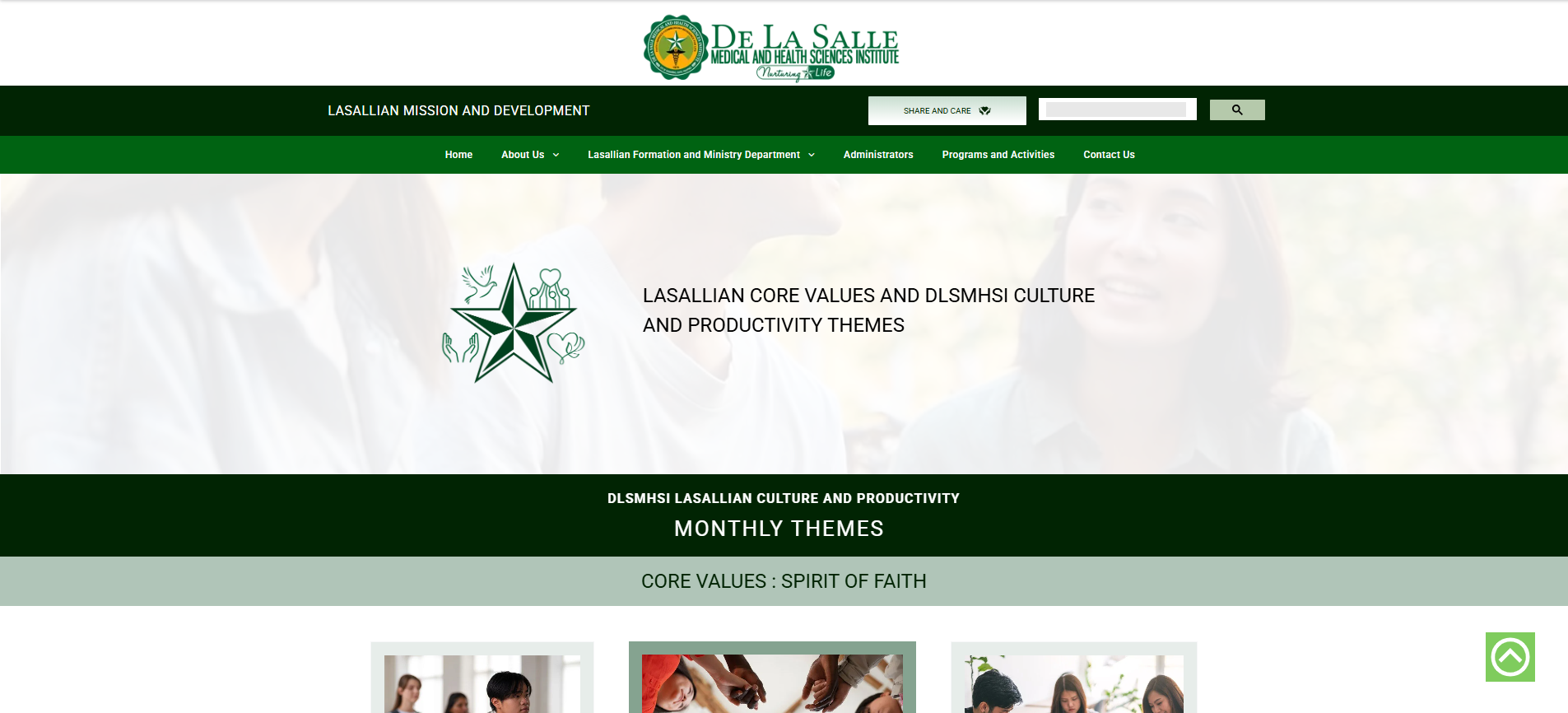 Lasallian Core Values | Lasallian Mission and Development | DLSMHSI