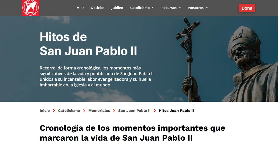 Hitos de Juan Pablo II