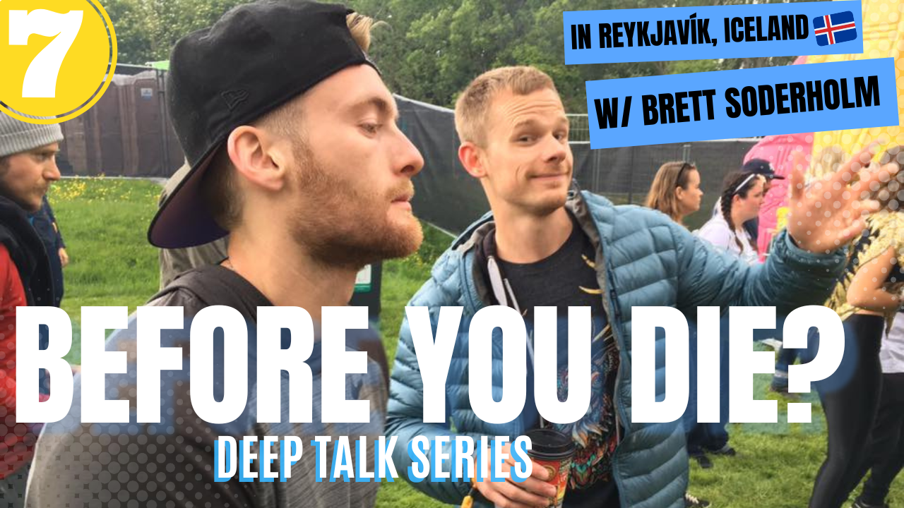 Reykjavik, Iceland 🇮🇸 asking Brett Soderholm the deep question