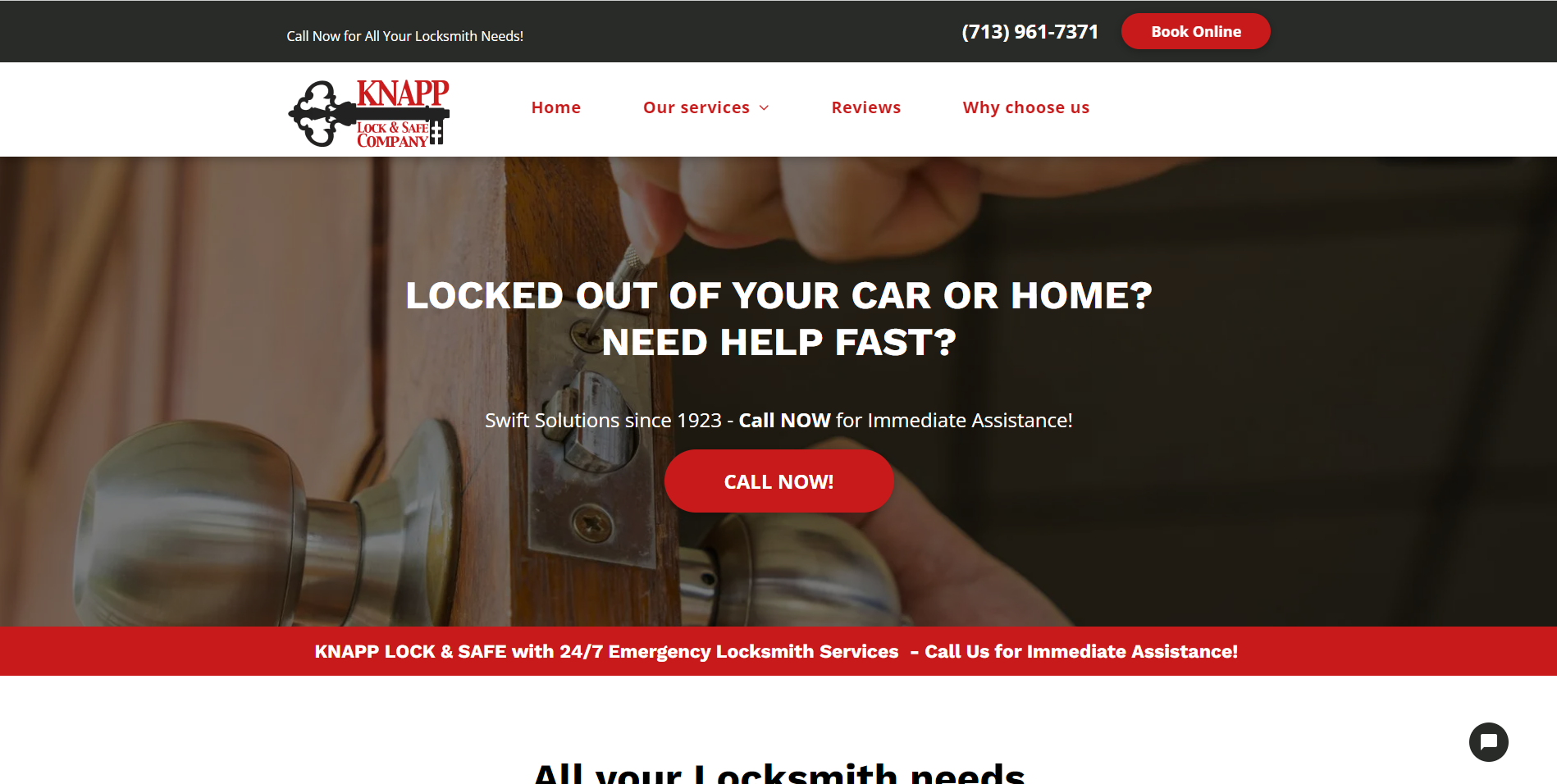 Knapp Lock & Safe: Locksmith based in Houston open 24/7