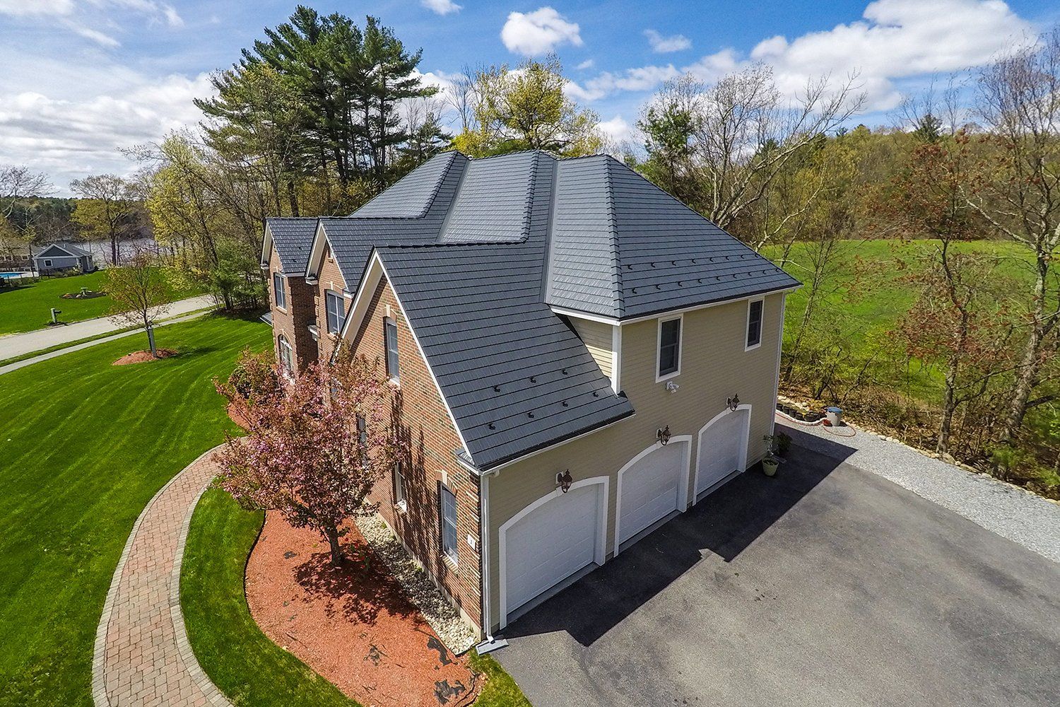 Westford, MA— Deep Charcoal Interlock® Metal Cedar Shingles
