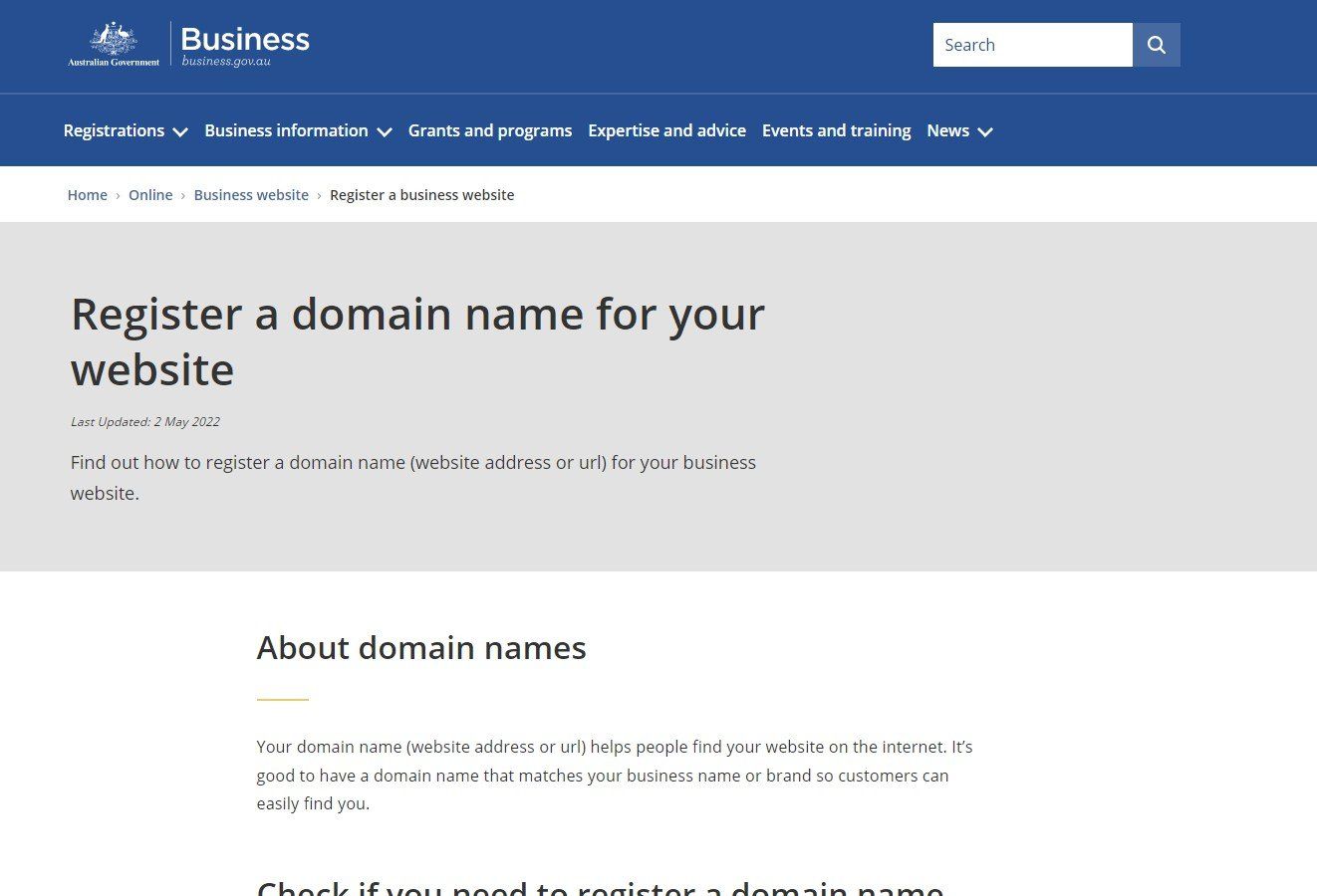 Register your .au domain!
