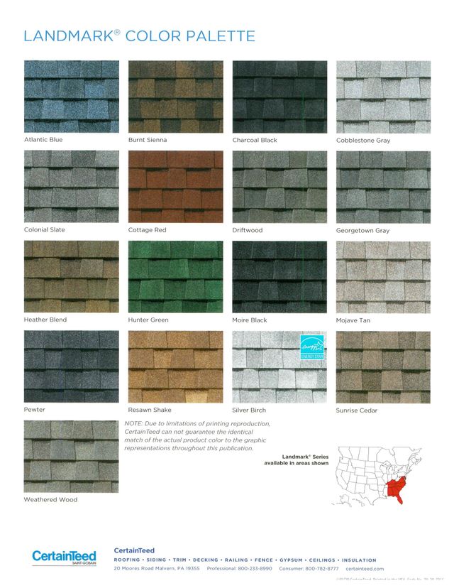 Certainteed Roof Shingle Color Chart - Infoupdate.org