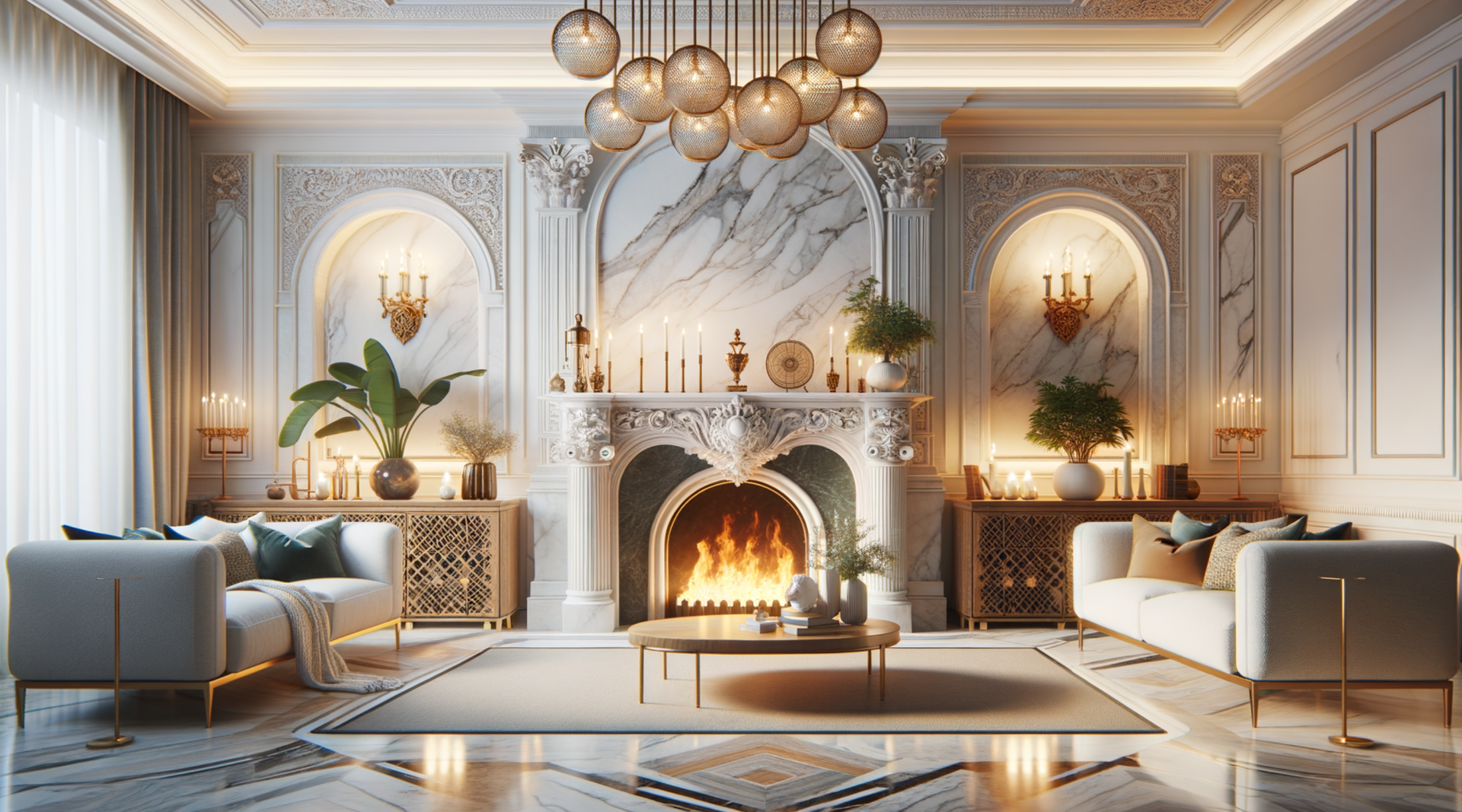 Design A Gorgeous Mantlepiece for Marble Fireplaces